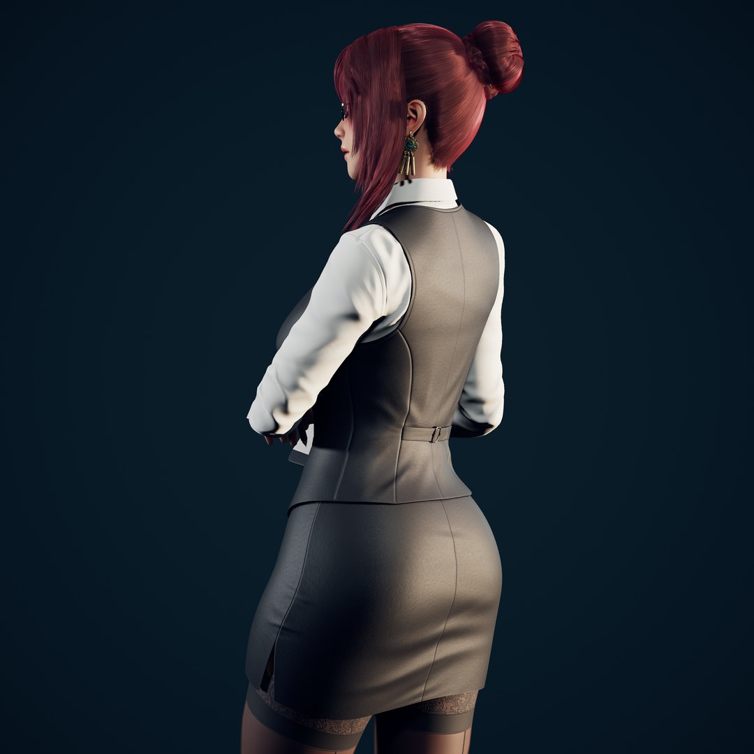 Primrose Office Lady - Game Ready 3D Model - TurboSquid 1883630
