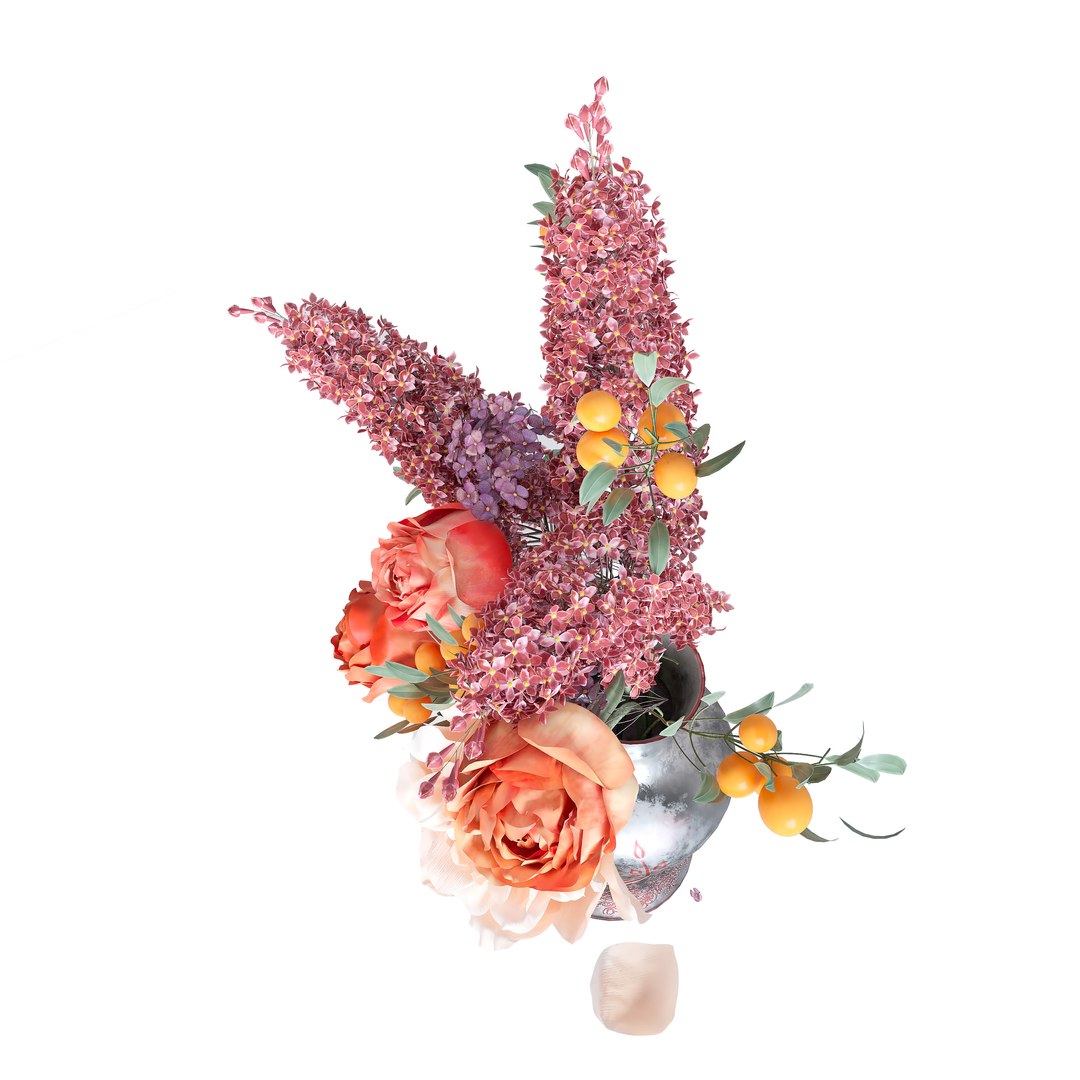 3D Model Spring Summer Bright Bouquet - TurboSquid 1725019