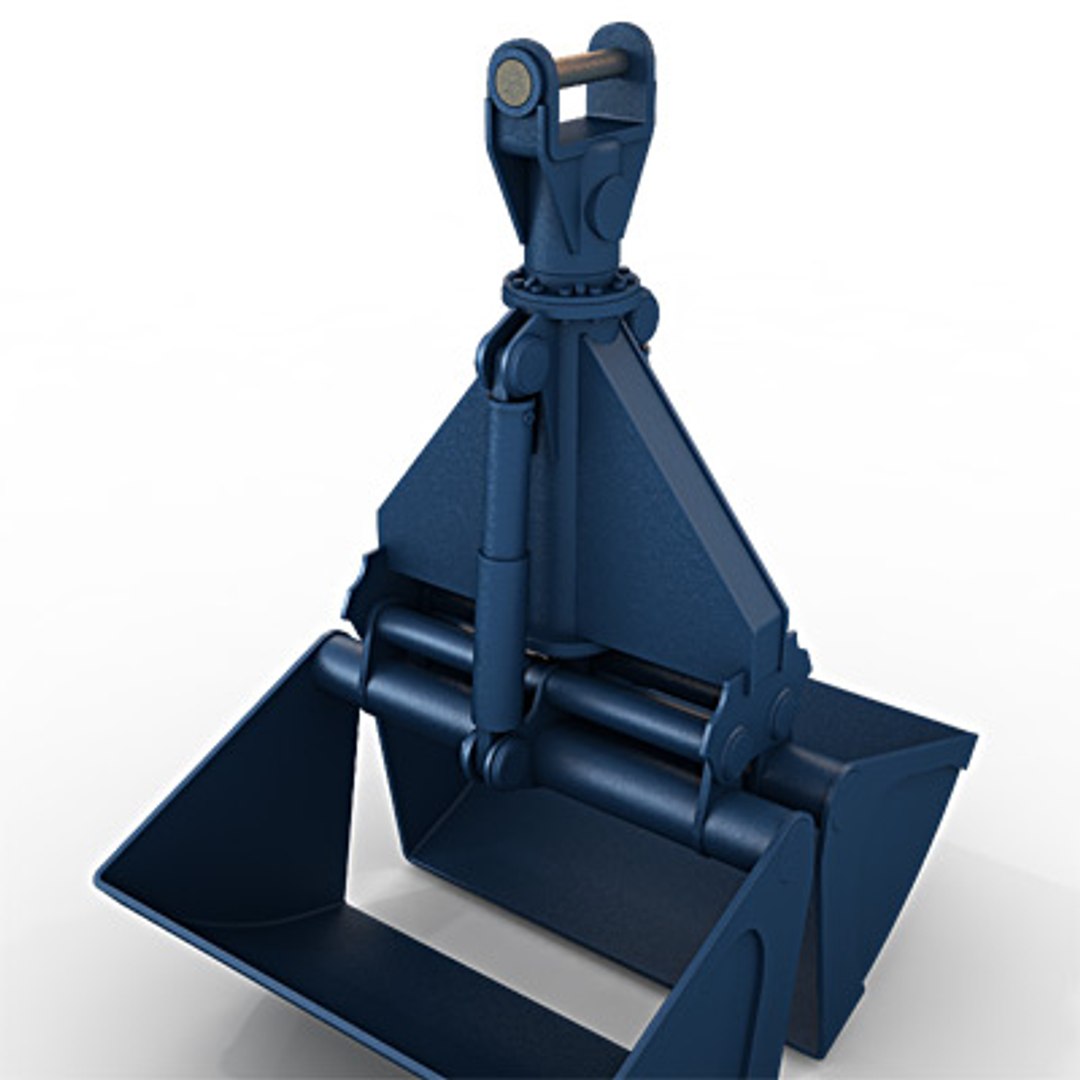 Hydraulic Clamshell Grab 3d Model