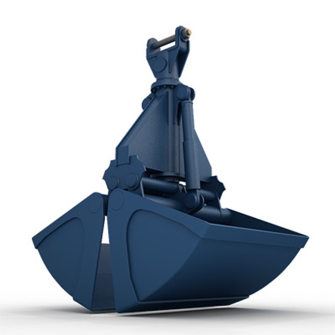 Hydraulic Clamshell Grab 3d Model