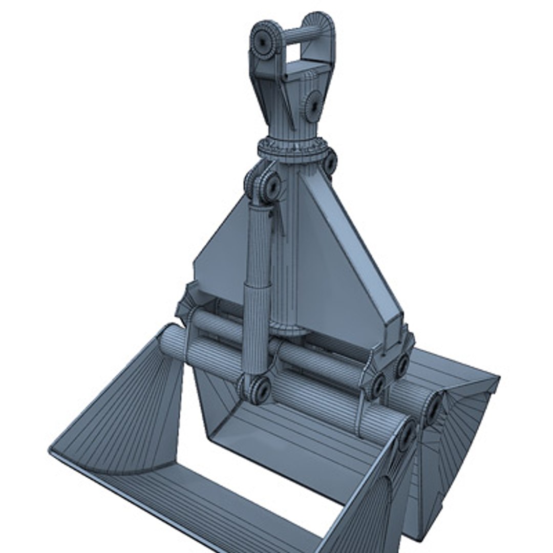 Hydraulic Clamshell Grab 3d Model