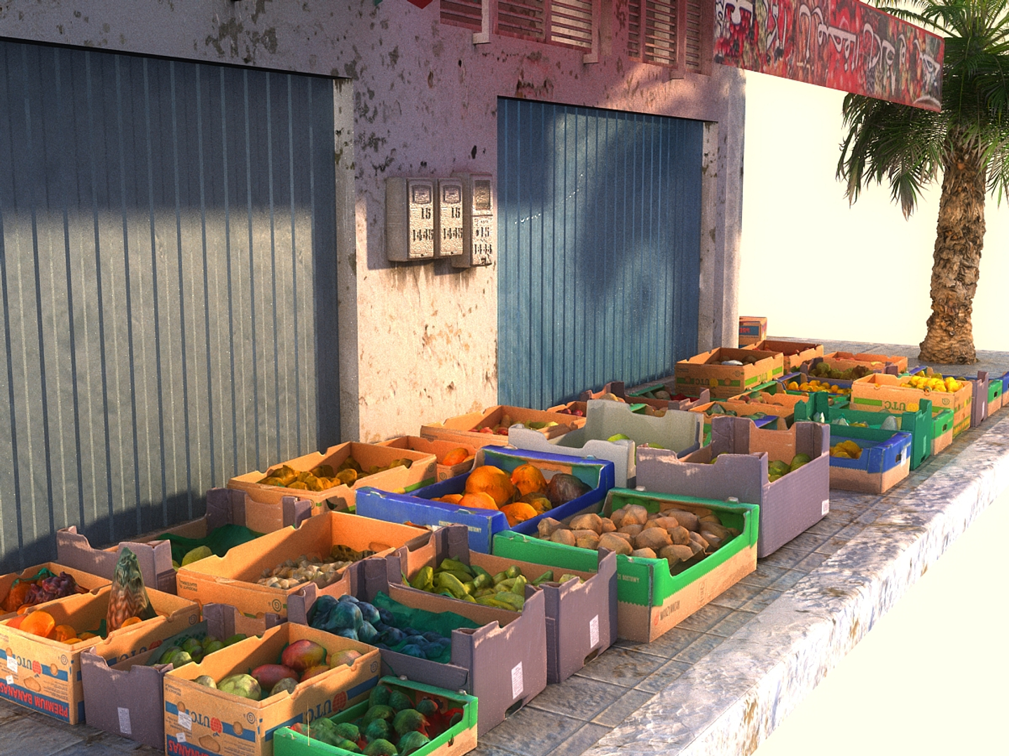 3D Arabic Fruit Store Hd Model - TurboSquid 1444084