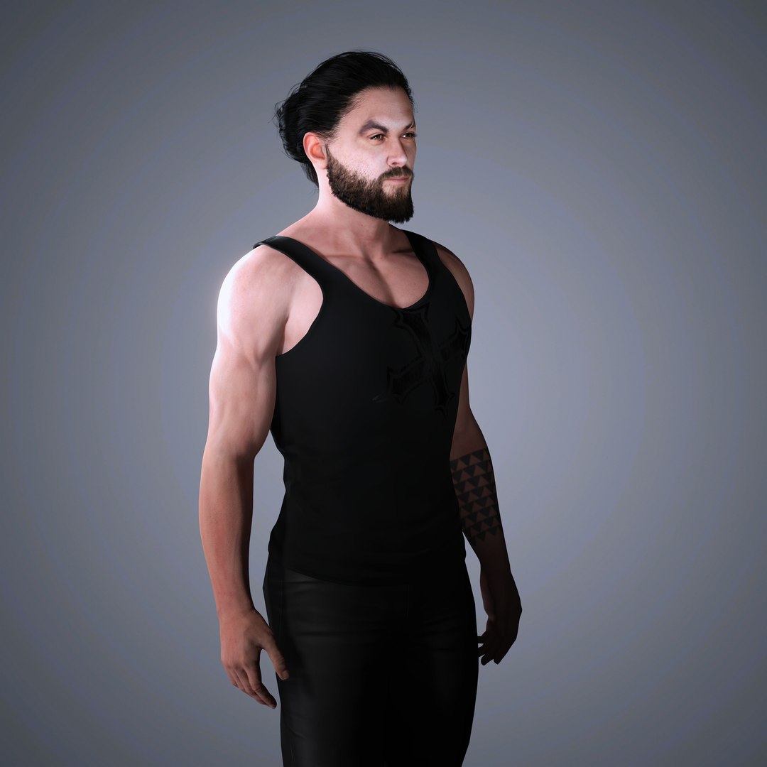 3D Jason Momoa Character 3D Model Low Poly Model - TurboSquid 2334995