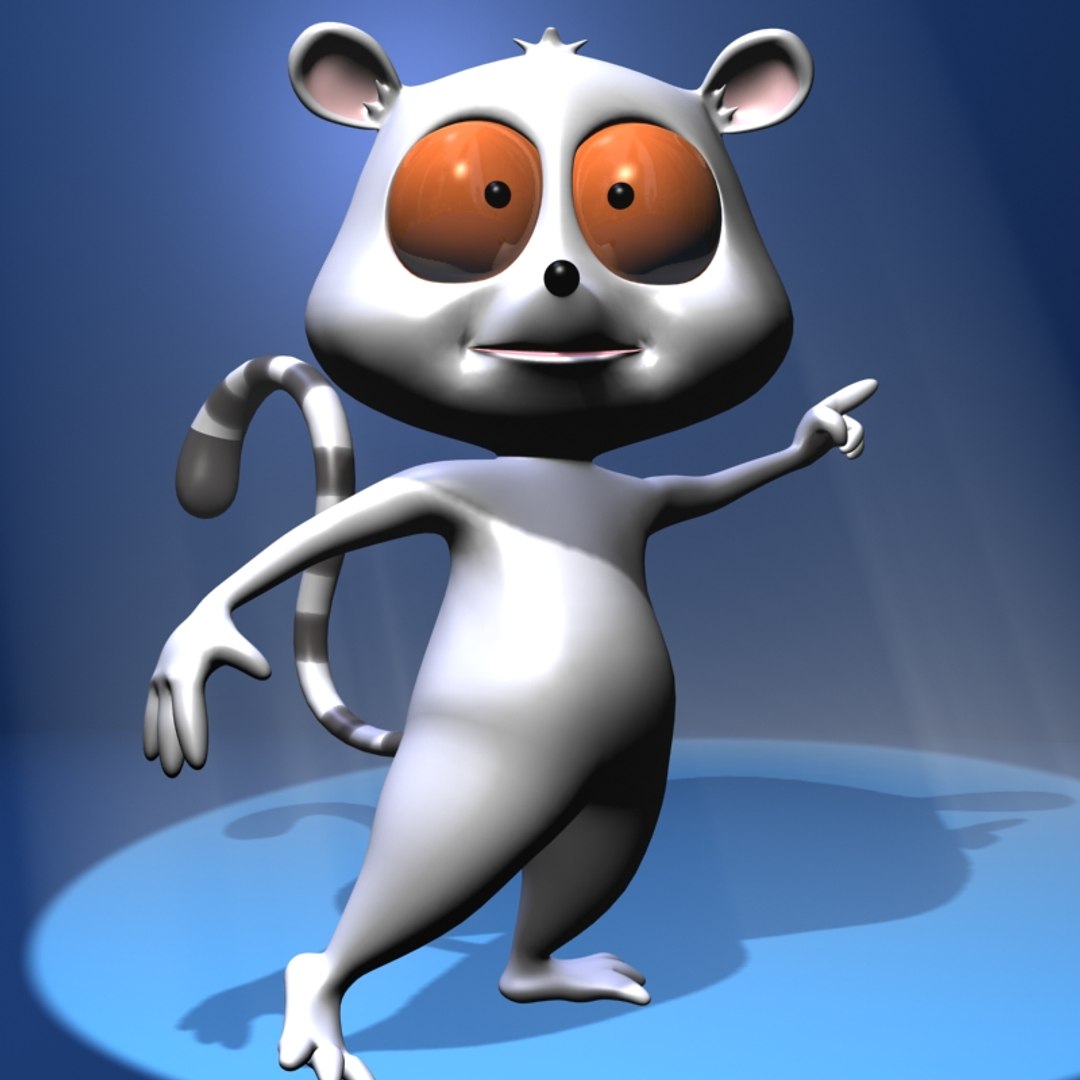 Lemur Character Toon Rigged 3d Max