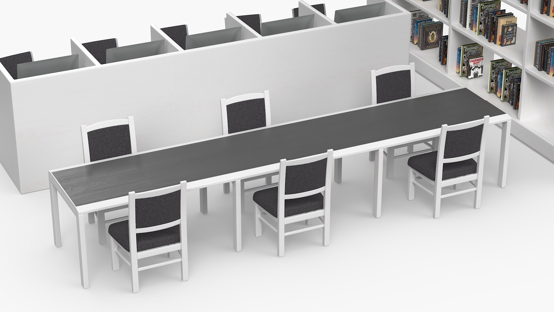 3D Library Furniture Set - TurboSquid 2382502