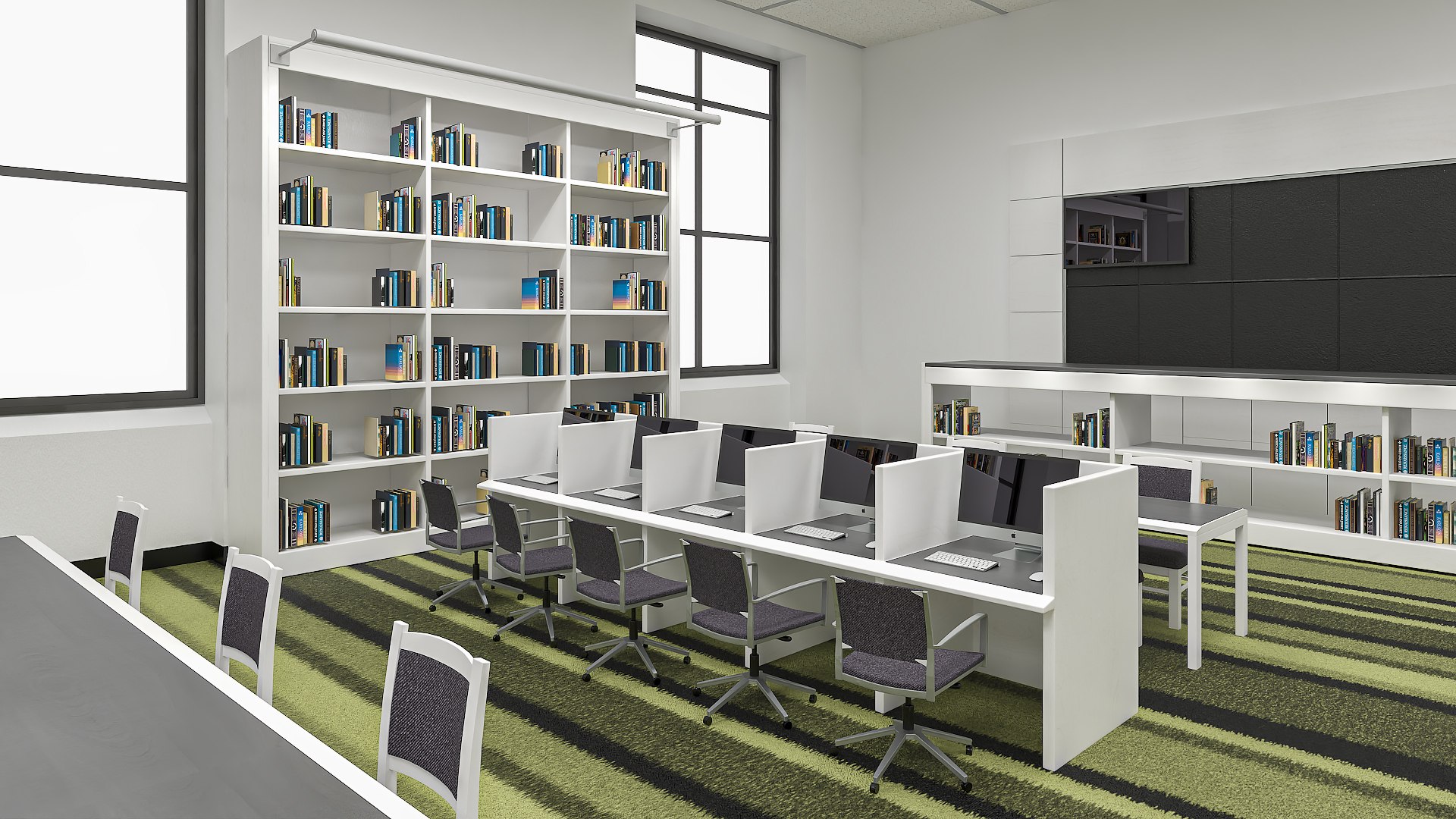 3D Library Furniture Set - TurboSquid 2382502