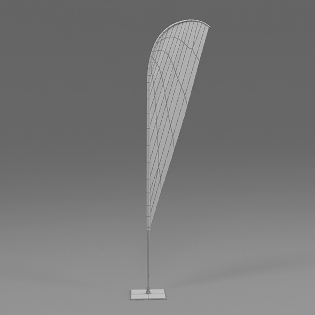 3d Flag 02 Model