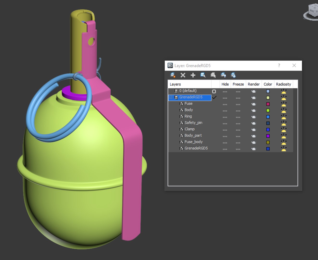 3D Grenade Rgd 5 Model - TurboSquid 1271540