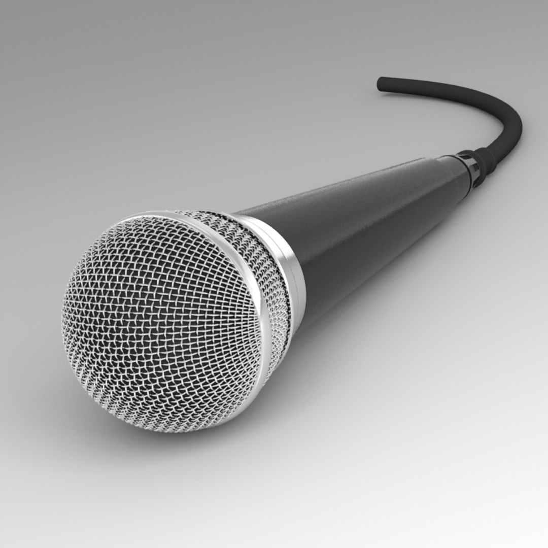 3d microphone mesh model