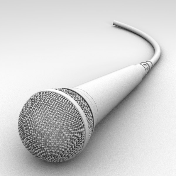3d microphone mesh model