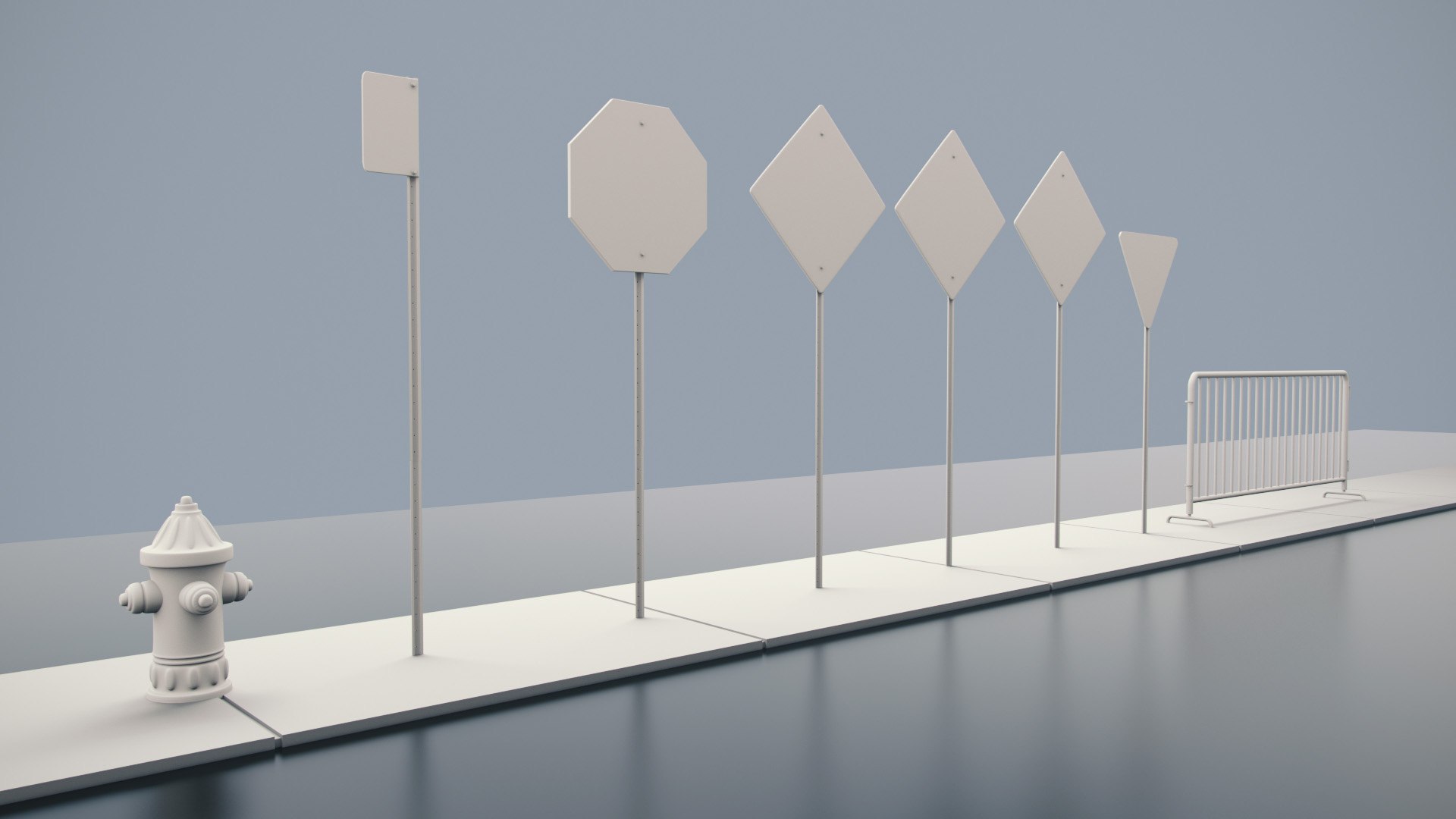 3D Road Signs Props - TurboSquid 1648340