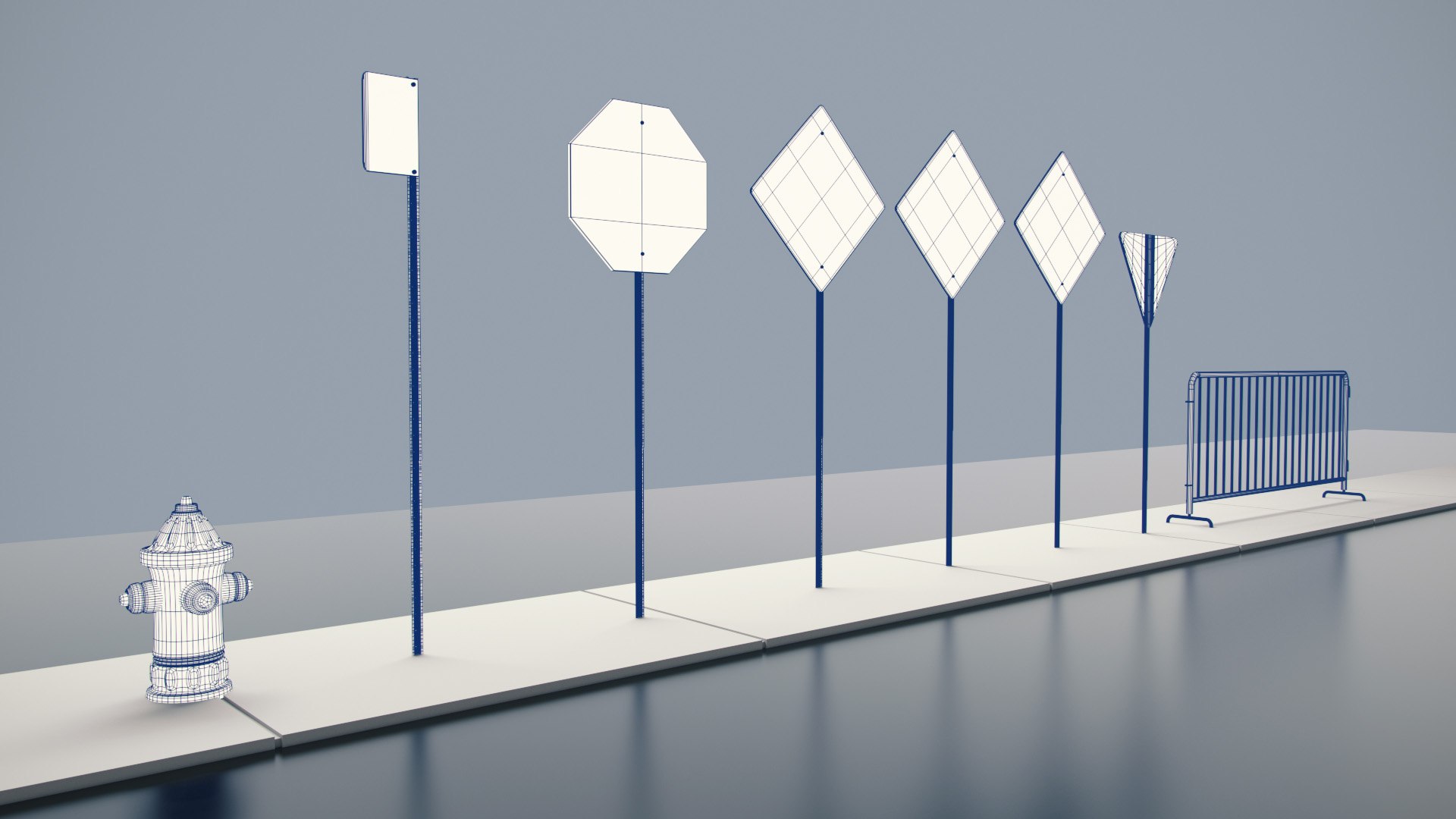 3D Road Signs Props - TurboSquid 1648340