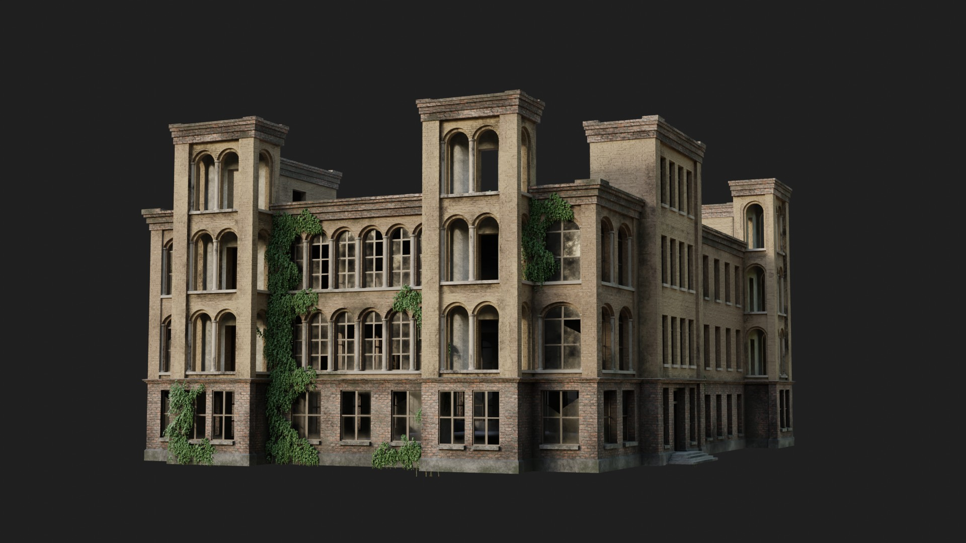 Abandoned Mansion Model - TurboSquid 2059240