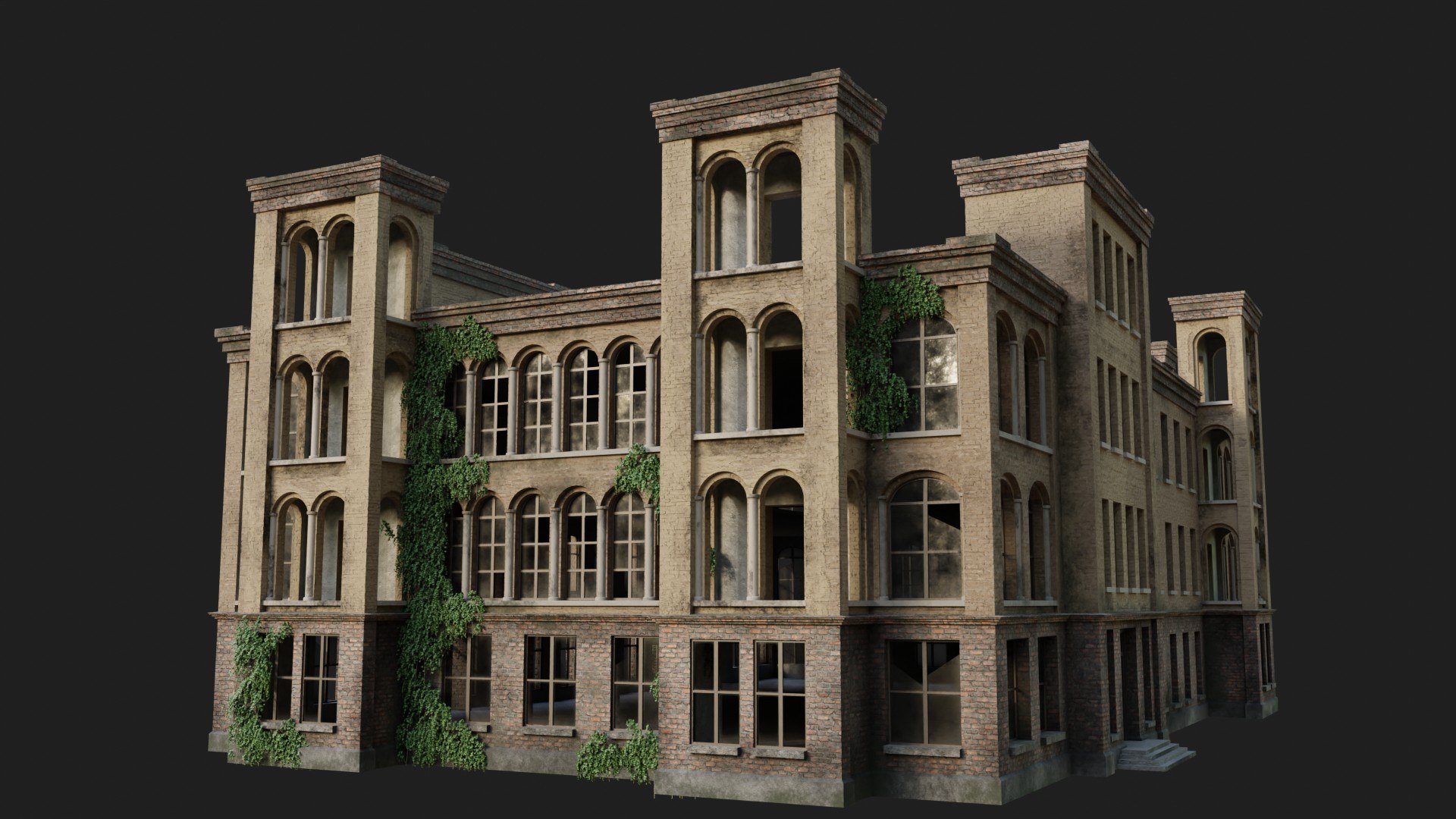 Abandoned Mansion Model - TurboSquid 2059240