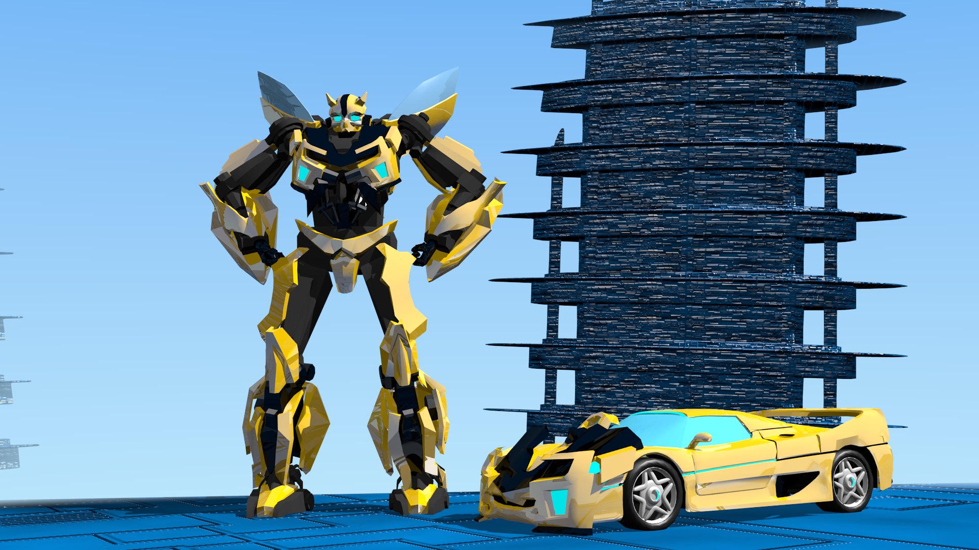 Trans Bumblebee 3d Blend
