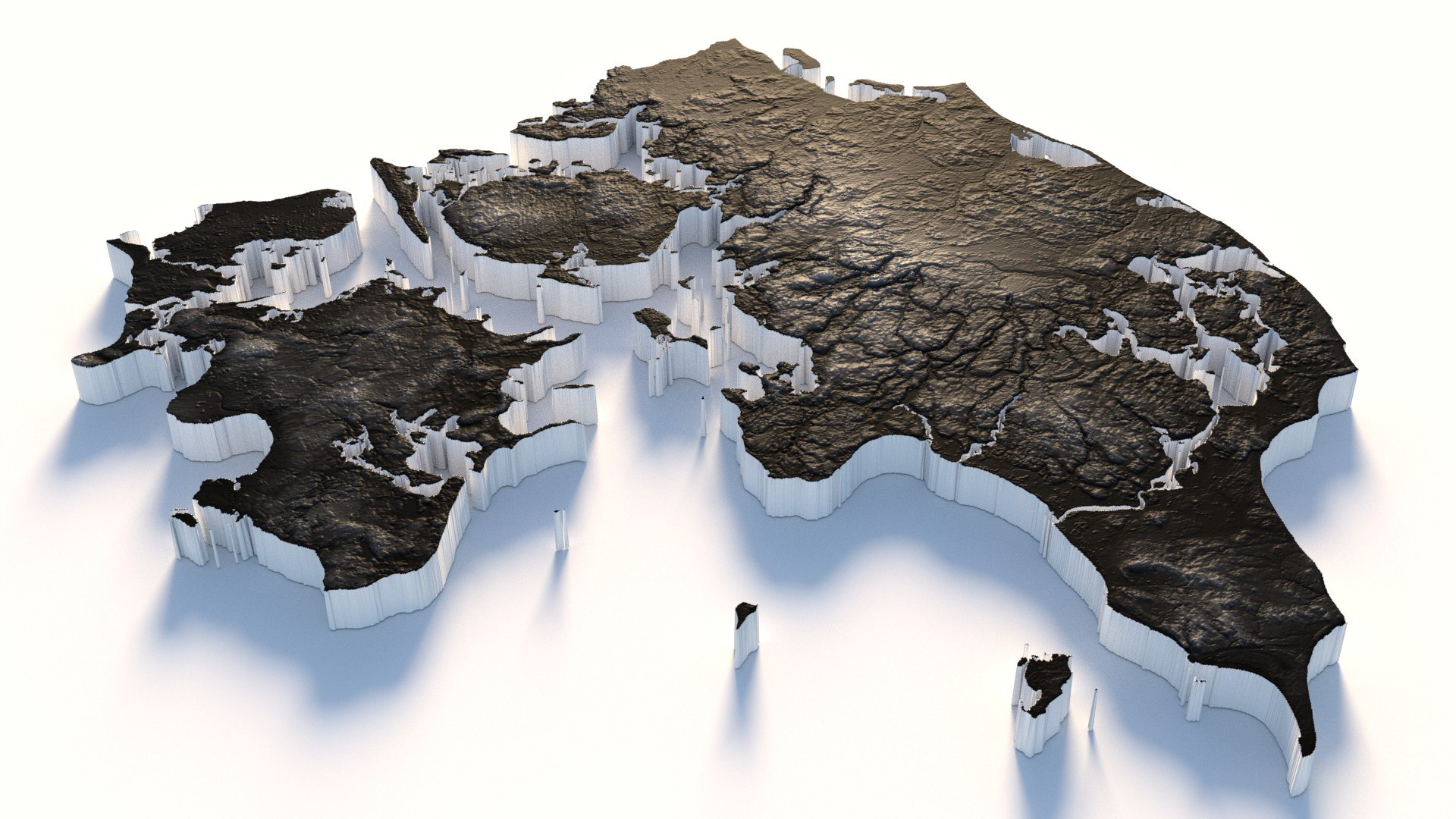 3D Denmark Terrain Map - TurboSquid 2336014