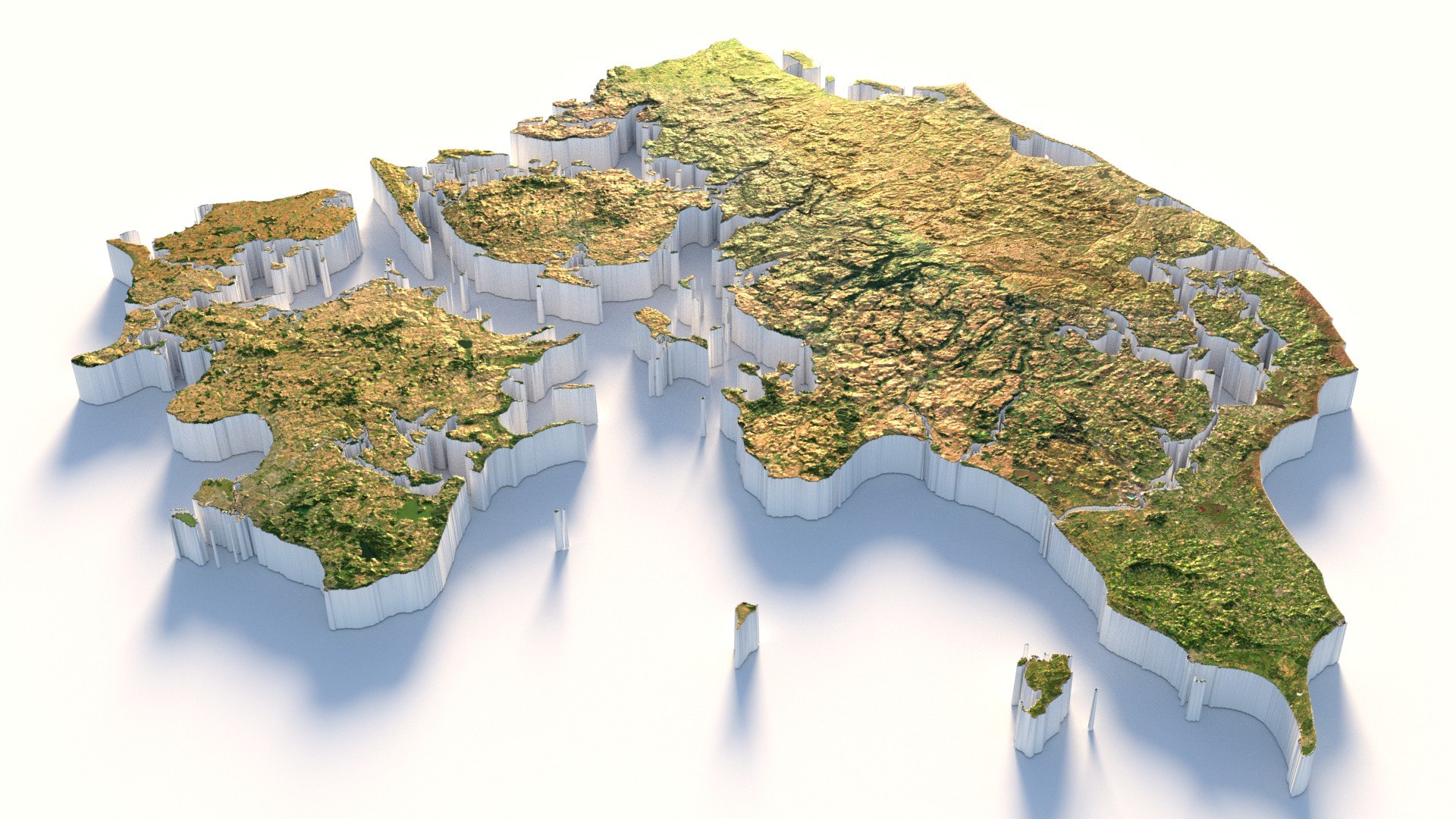 3D Denmark Terrain Map - TurboSquid 2336014