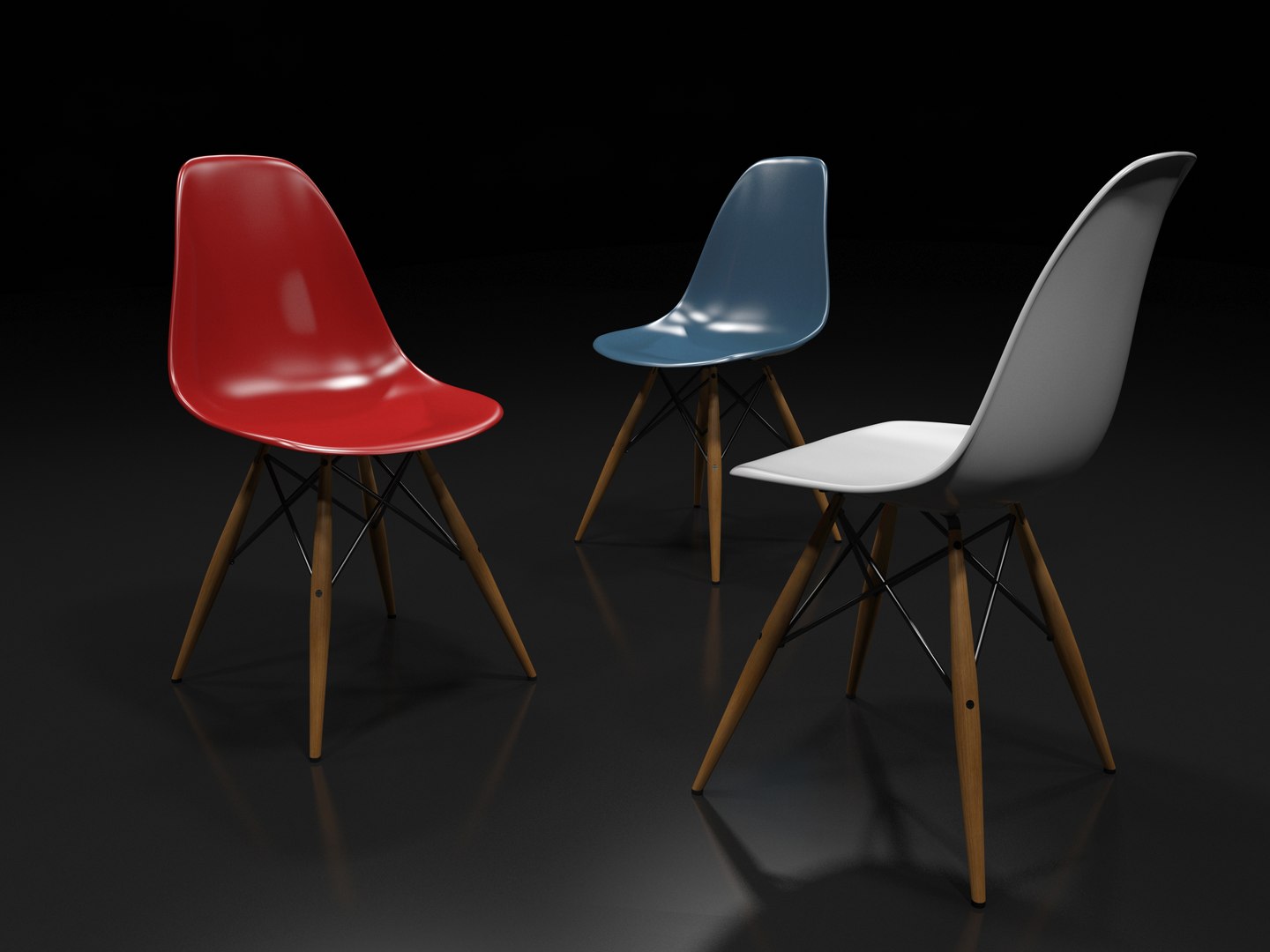 3D Silla Eames Chair 3D Model - TurboSquid 2092689