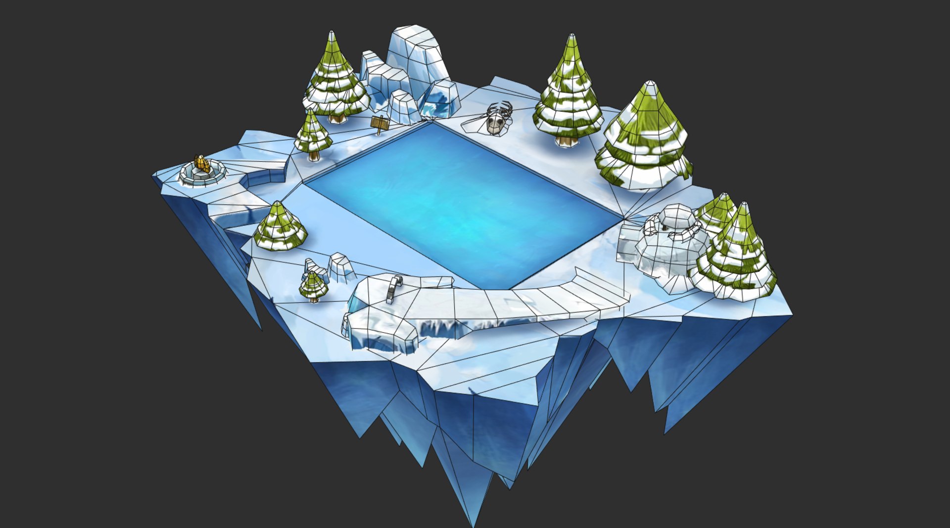 Ice Map Hand-Painted Game Assets 3D model - TurboSquid 2095785