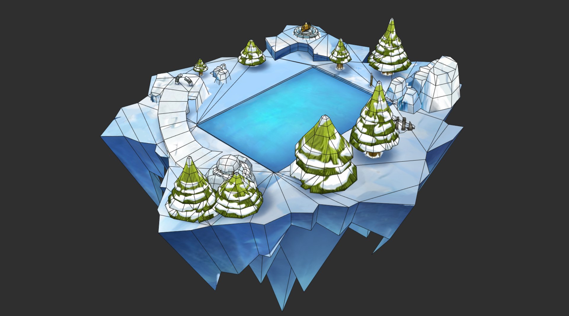 Ice Map Hand-Painted Game Assets 3D model - TurboSquid 2095785
