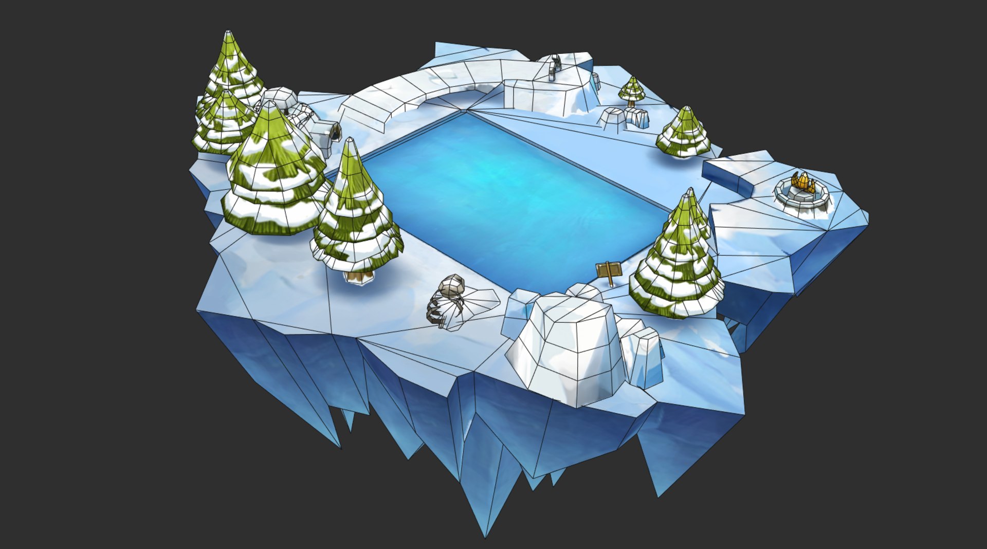 Ice Map Hand-Painted Game Assets 3D model - TurboSquid 2095785