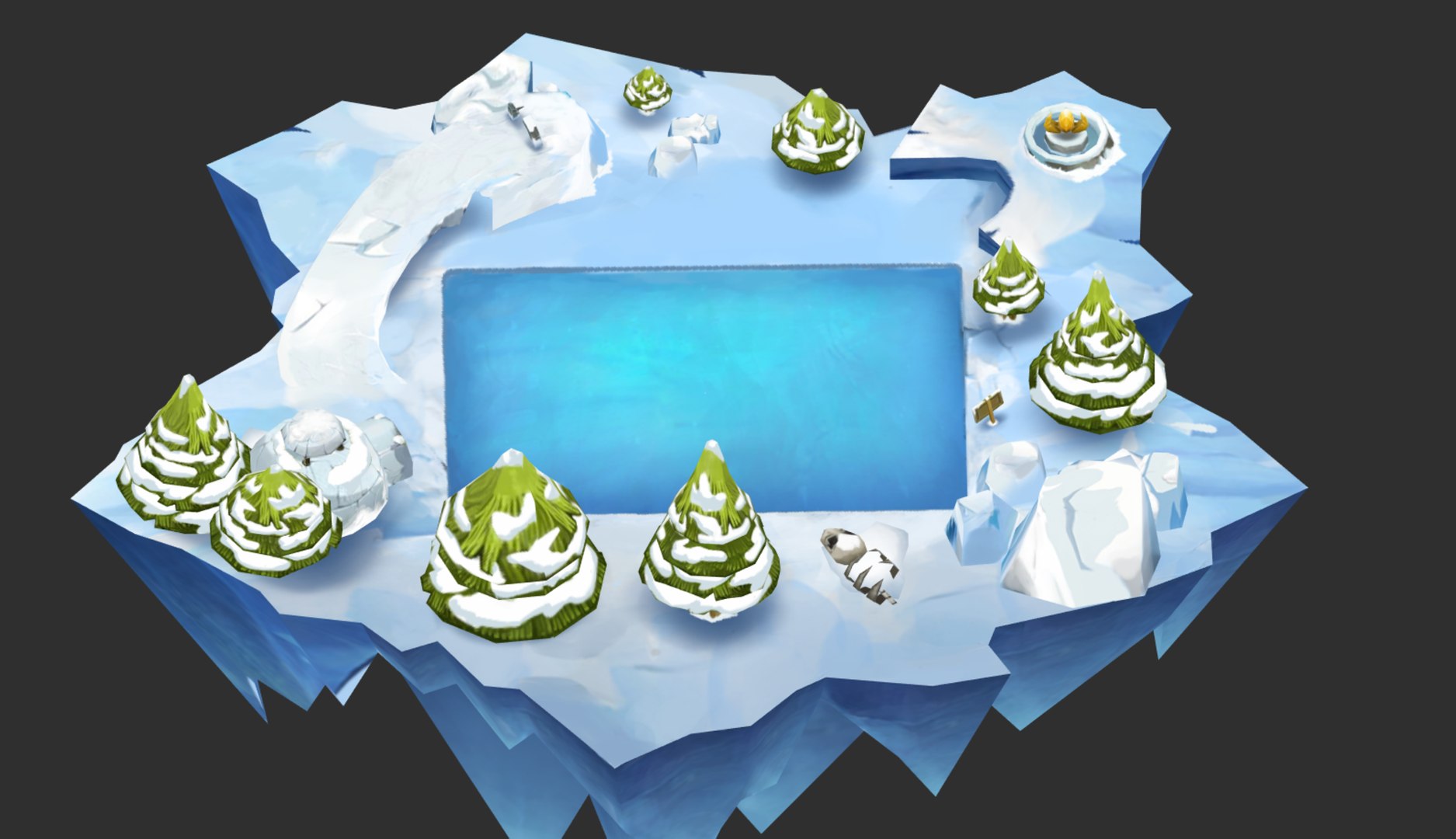 Ice Map Hand-Painted Game Assets 3D model - TurboSquid 2095785