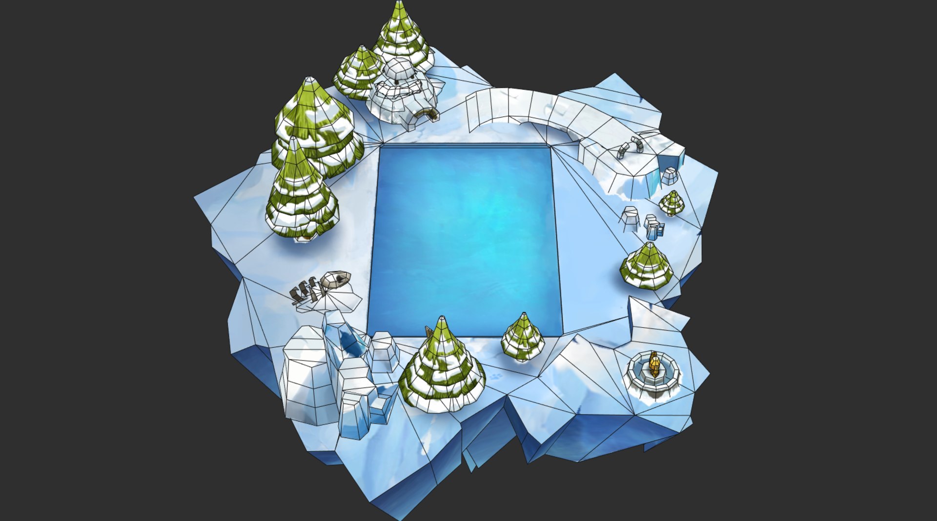 Ice Map Hand-Painted Game Assets 3D model - TurboSquid 2095785