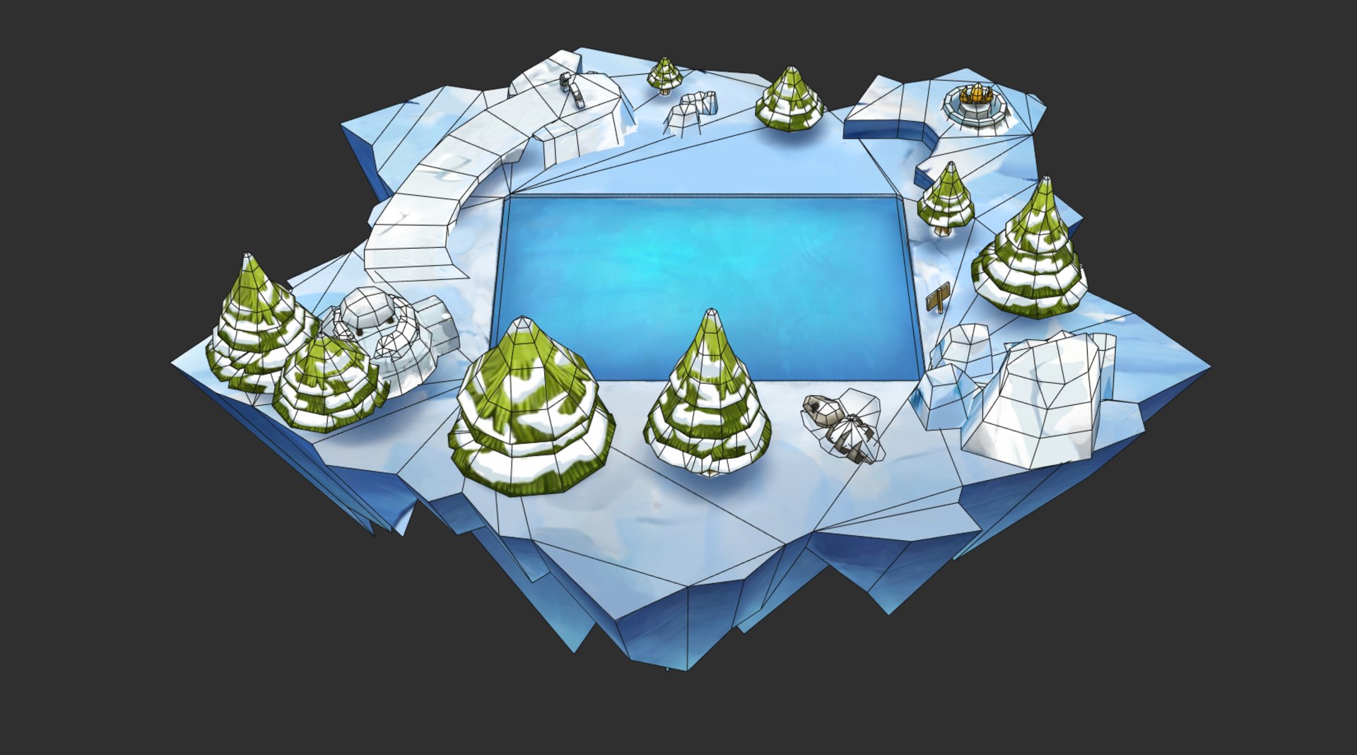 Ice Map Hand-Painted Game Assets 3D model - TurboSquid 2095785