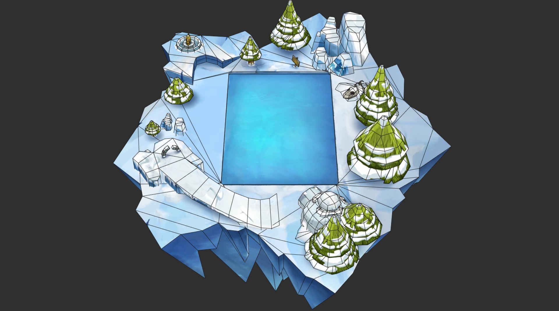 Ice Map Hand-Painted Game Assets 3D model - TurboSquid 2095785