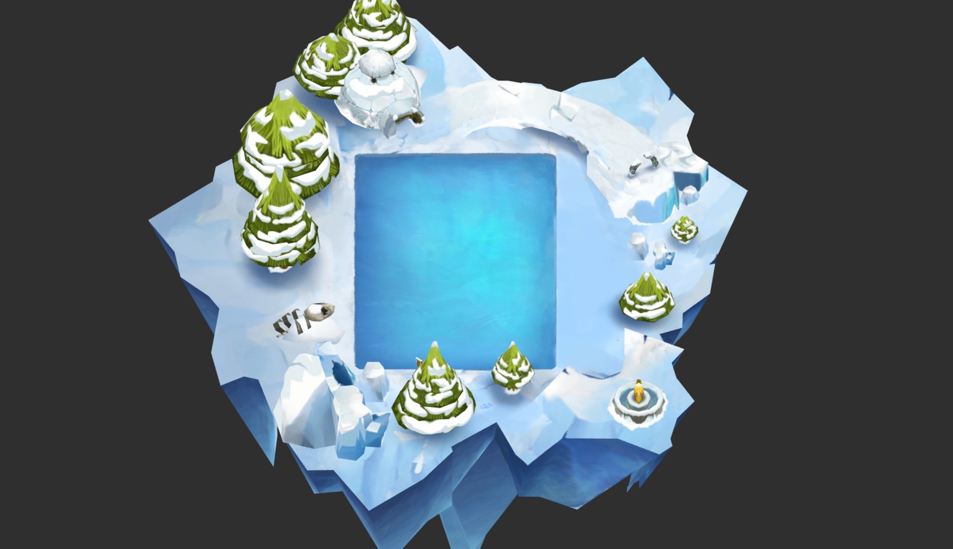 Ice Map Hand-Painted Game Assets 3D model - TurboSquid 2095785