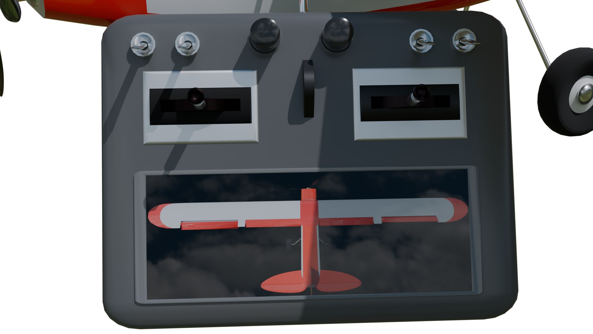 3D Rigged RC Plane Model With Remote Control - TurboSquid 2281327