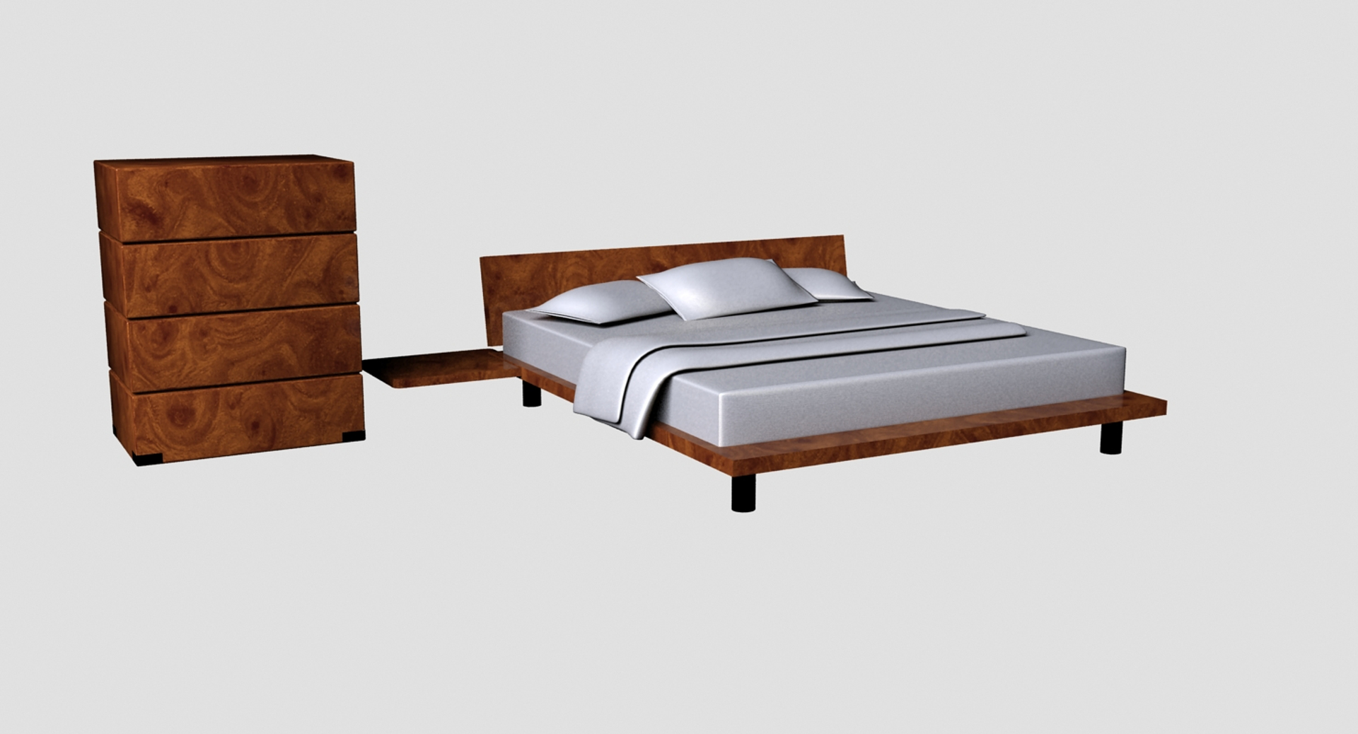 Bed Wood Pattern X