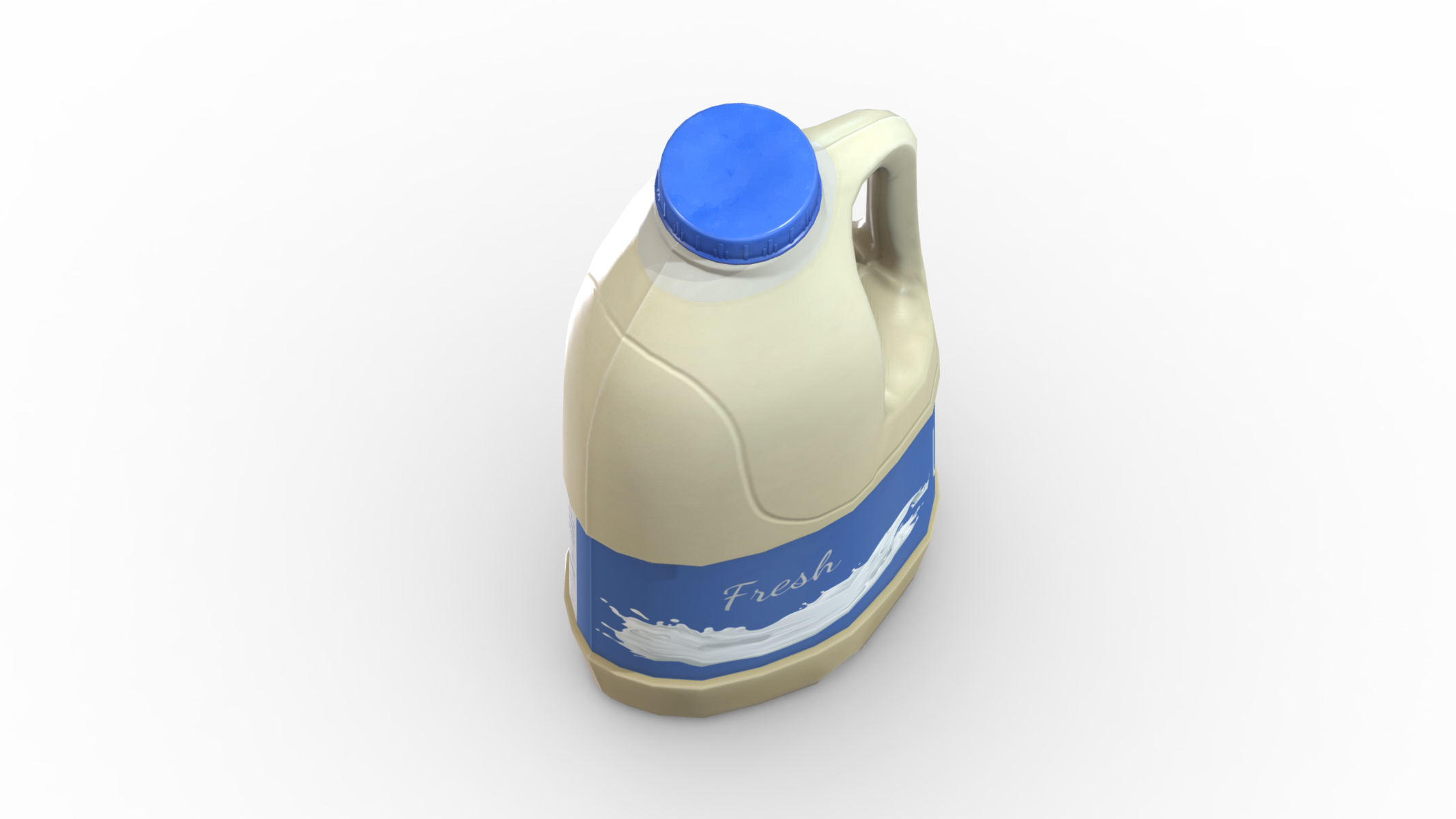 modelo 3d Botella de leche de supermercado 04 Low Poly PBR Realista ...
