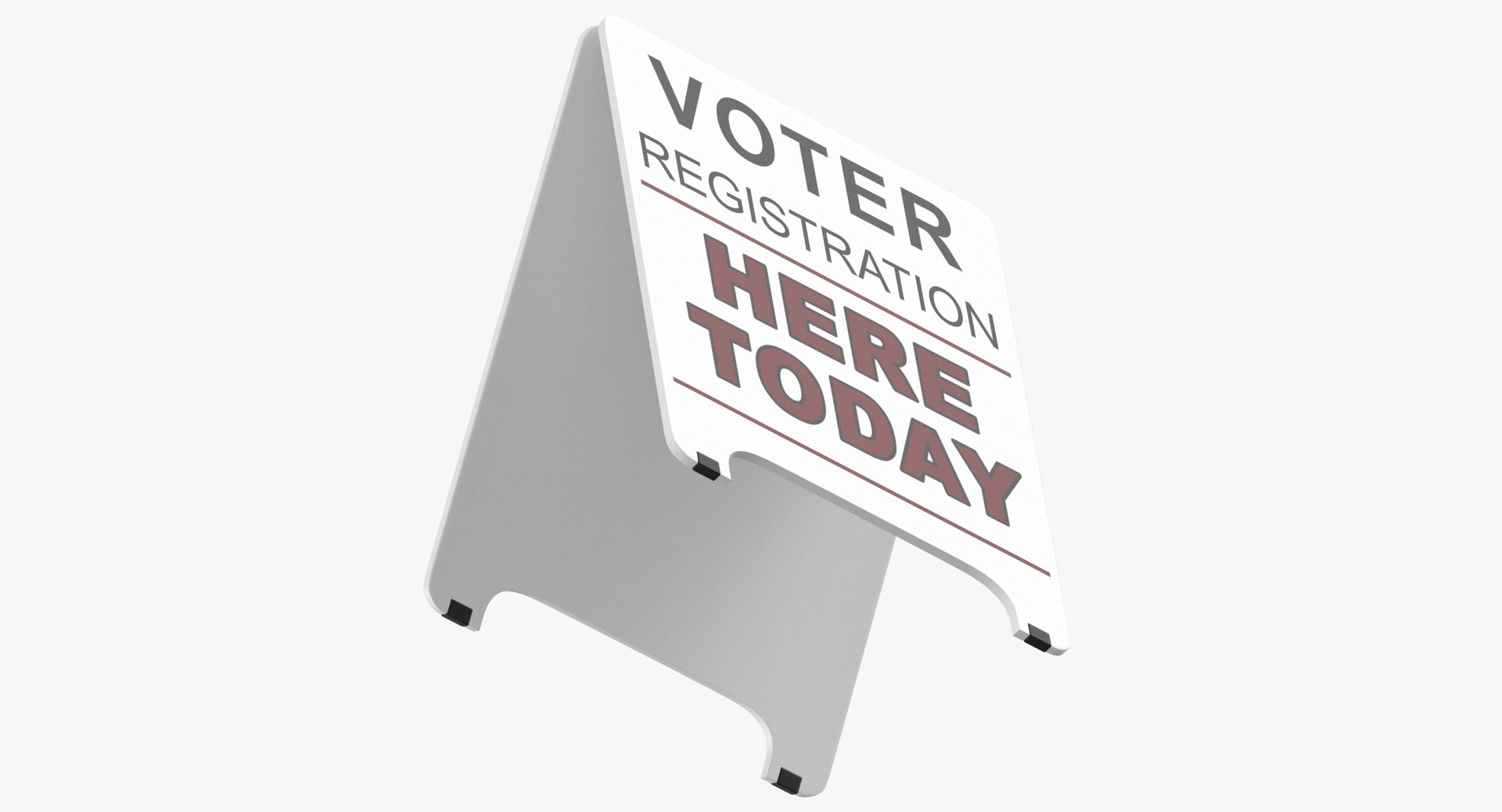 Voter Registration Sign 3D - TurboSquid 1335105