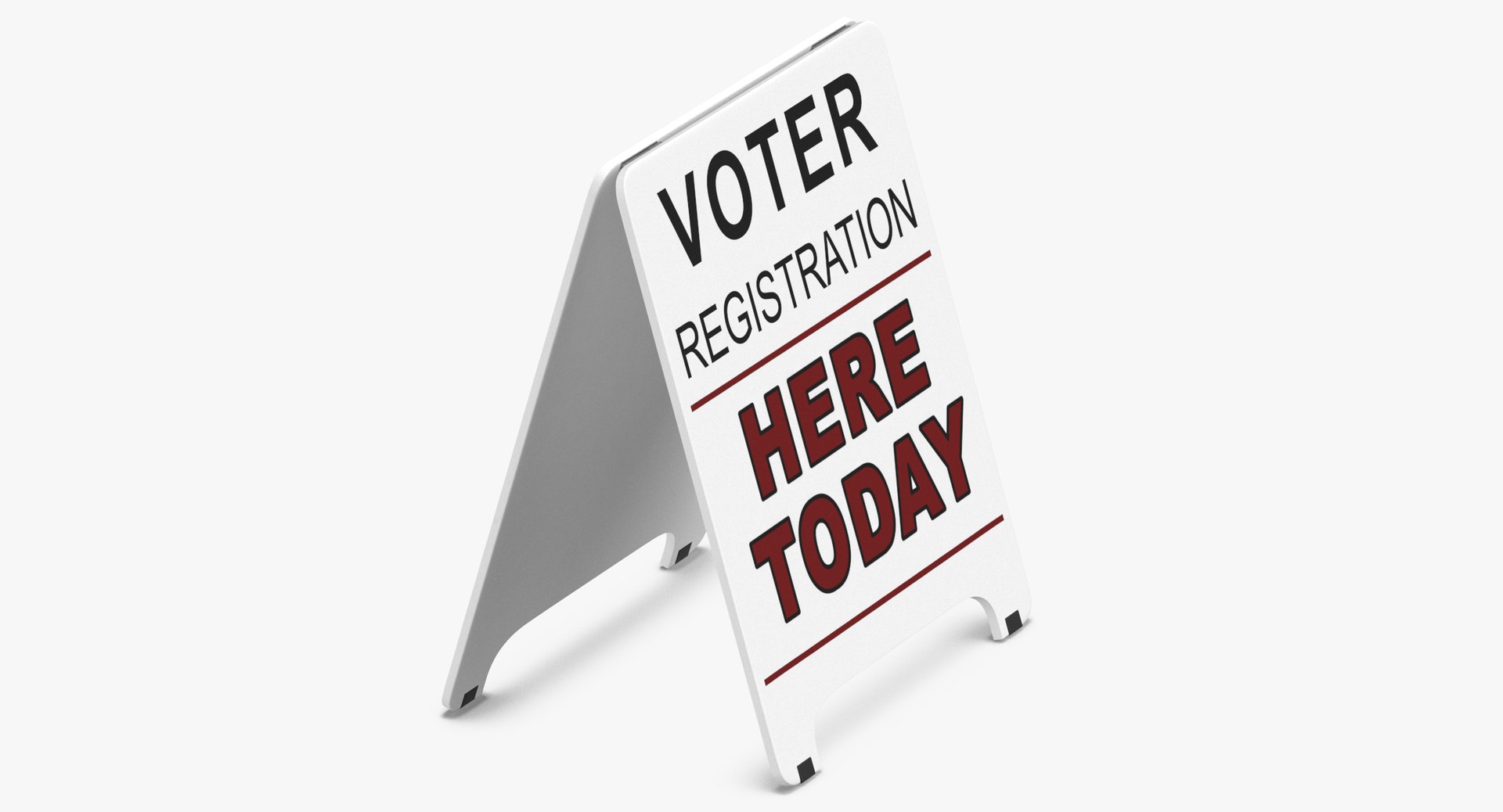 Voter Registration Sign 3D - TurboSquid 1335105