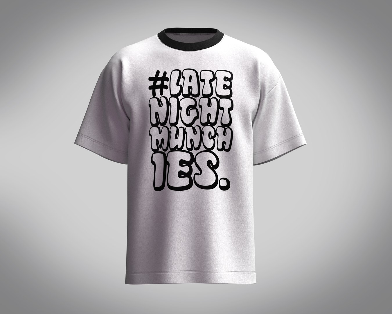 3D T Shirt-Late Night Model - TurboSquid 1932285