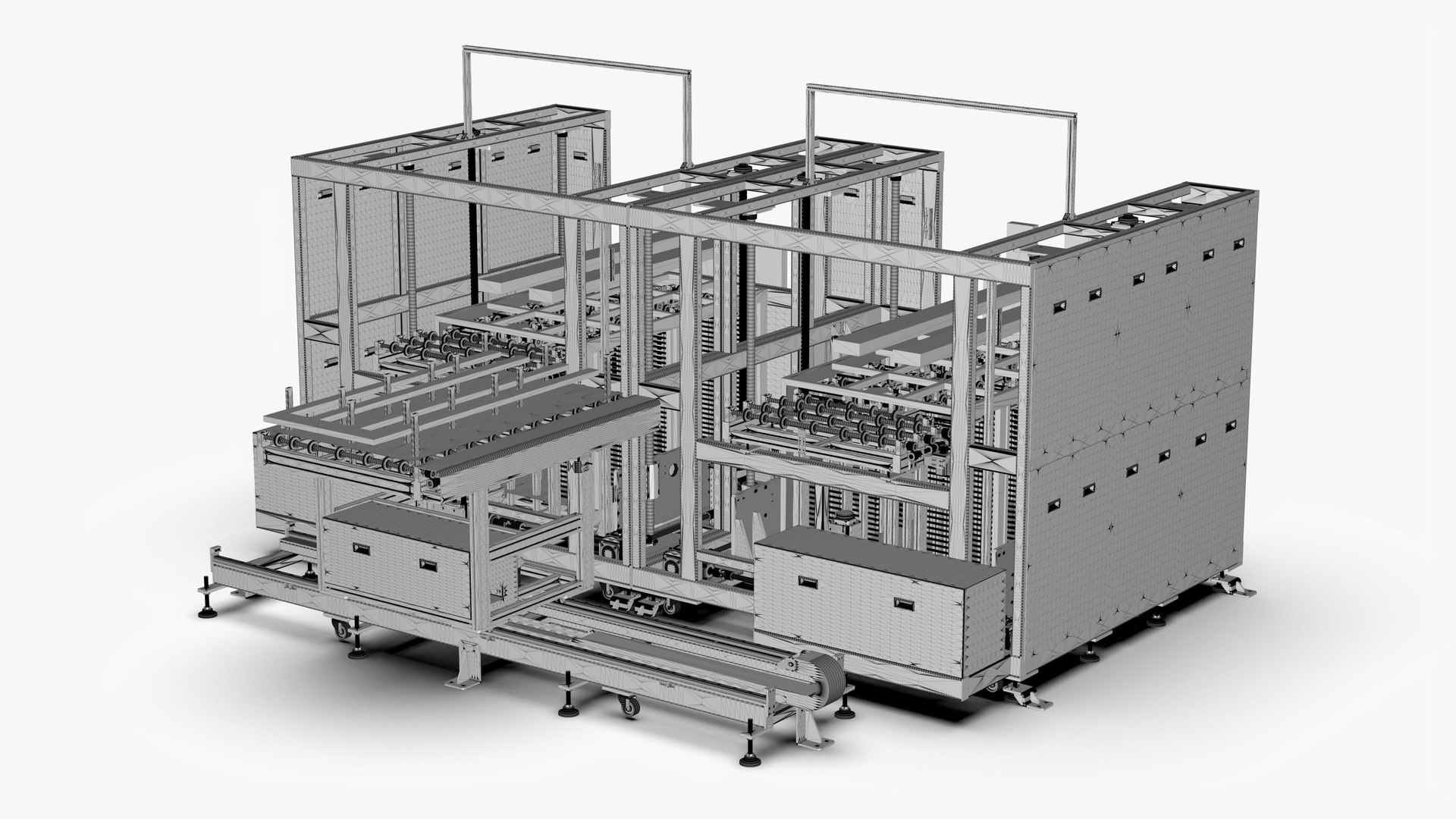 Automatic Panel Cassette Lifting And Transfer Machine 3D Model ...