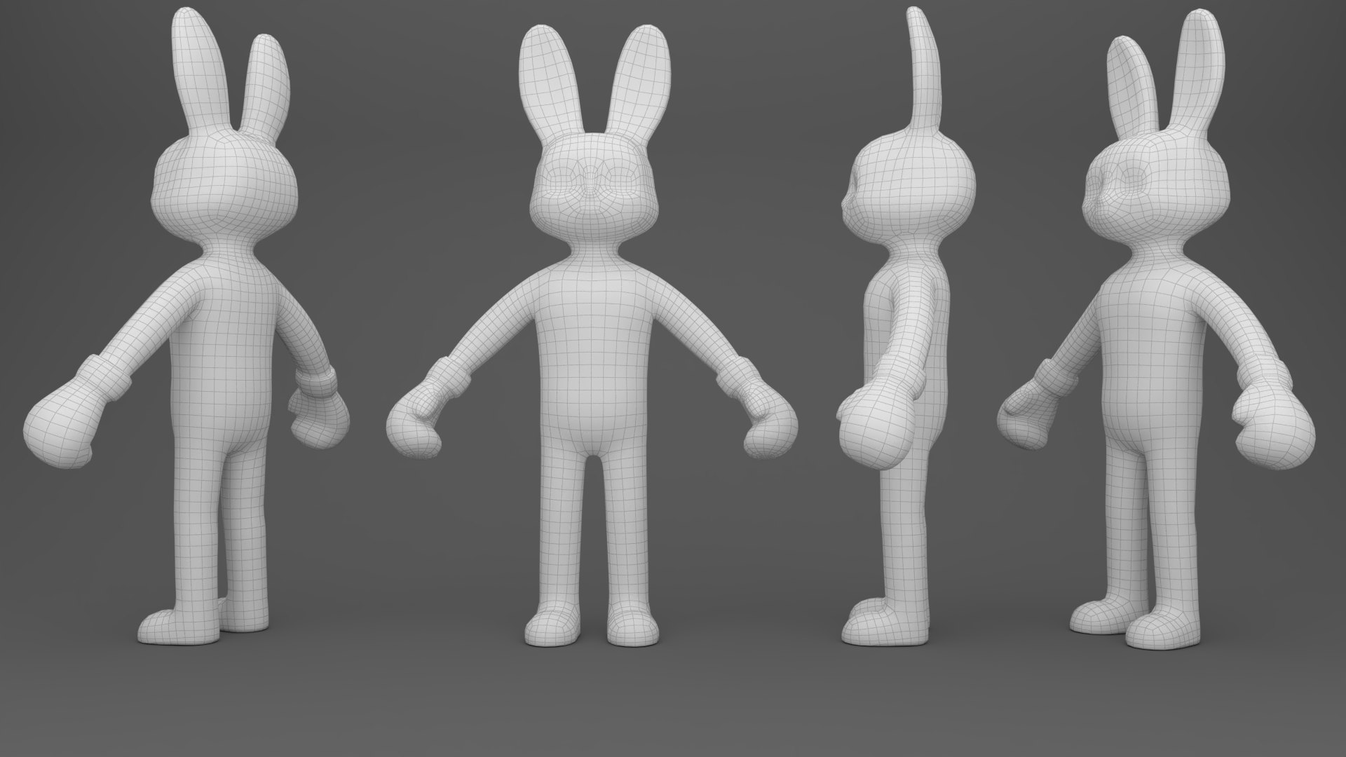 3D Boxing Rabbit Animal Animated - TurboSquid 2165895