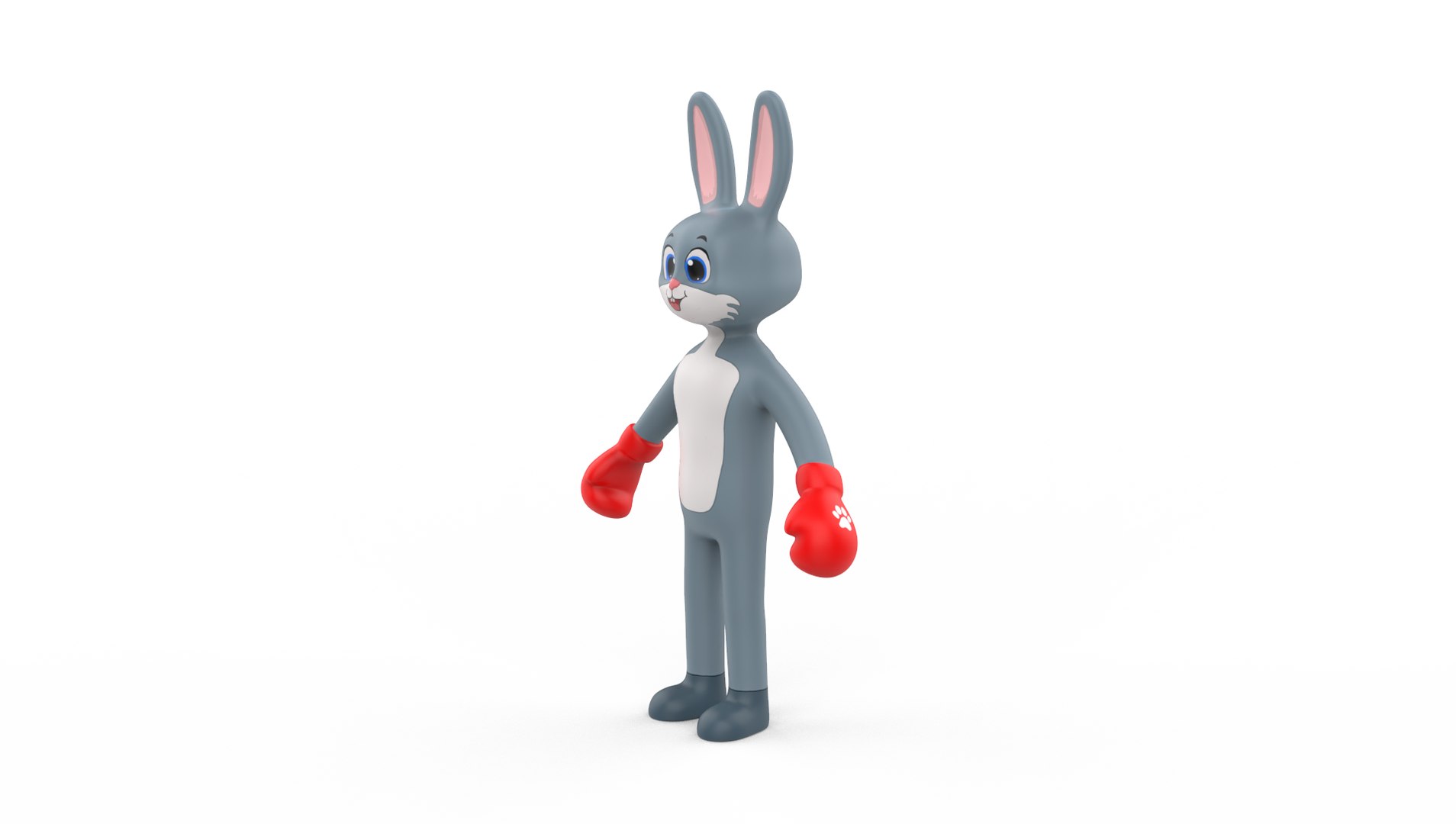 3D Boxing Rabbit Animal Animated - TurboSquid 2165895