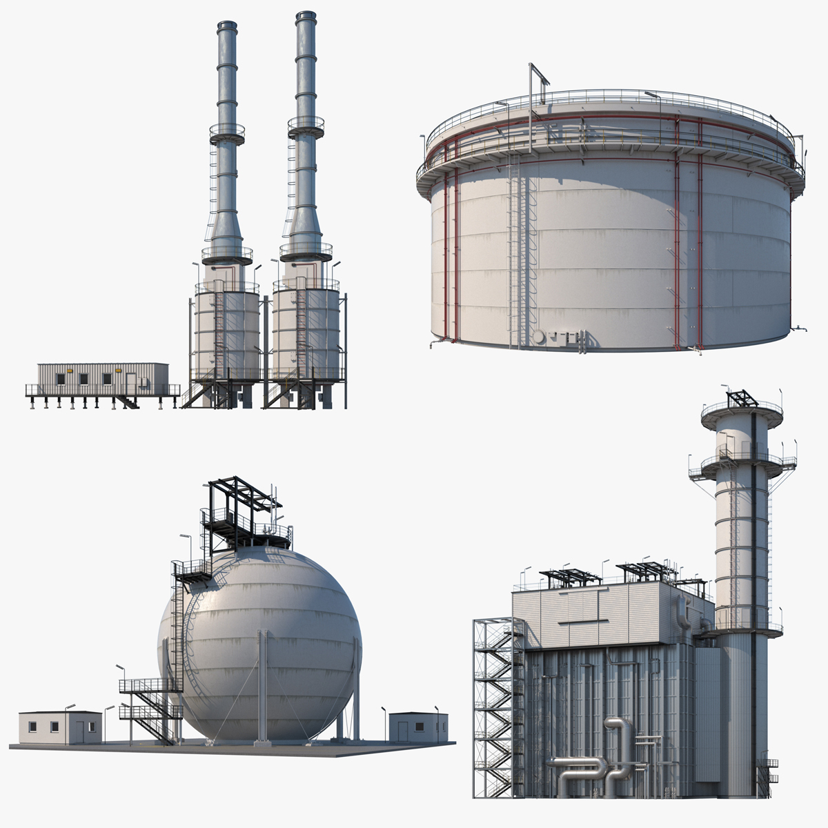 3D model factory refinery modules - TurboSquid 1174104