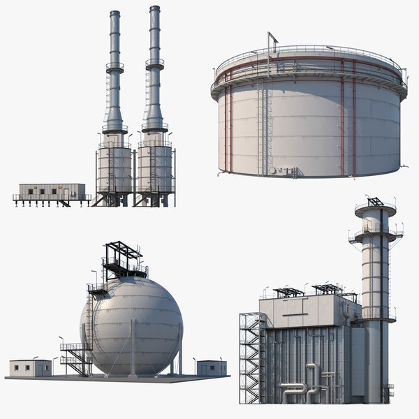 3d model refinery units blending