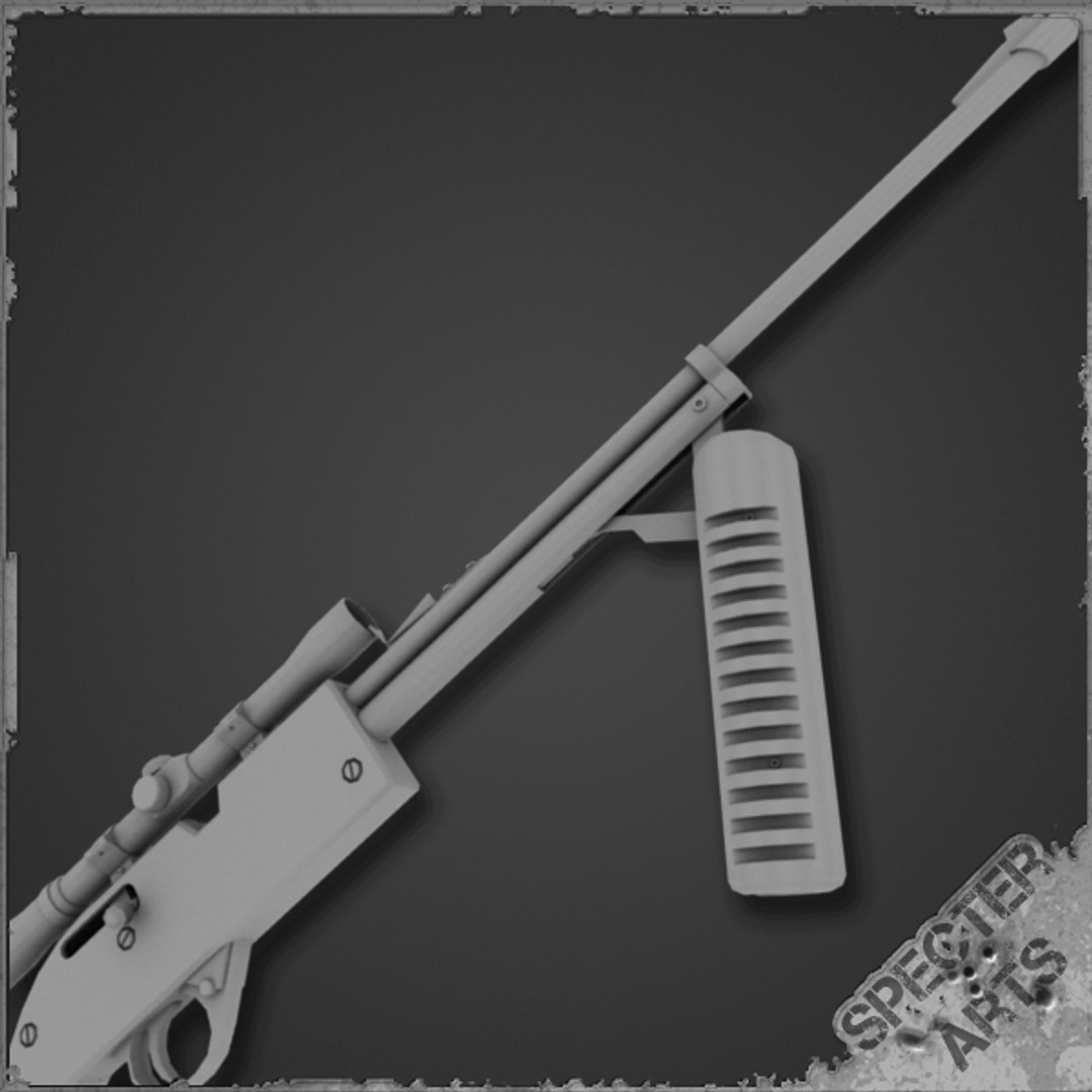 3d Model 177 Air Rifle Scope