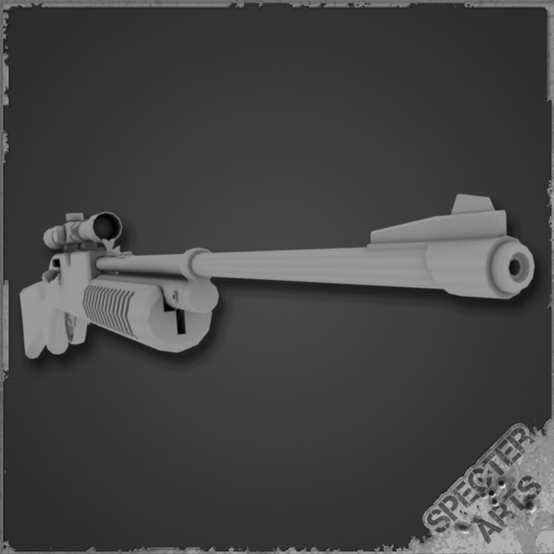 3d Model 177 Air Rifle Scope