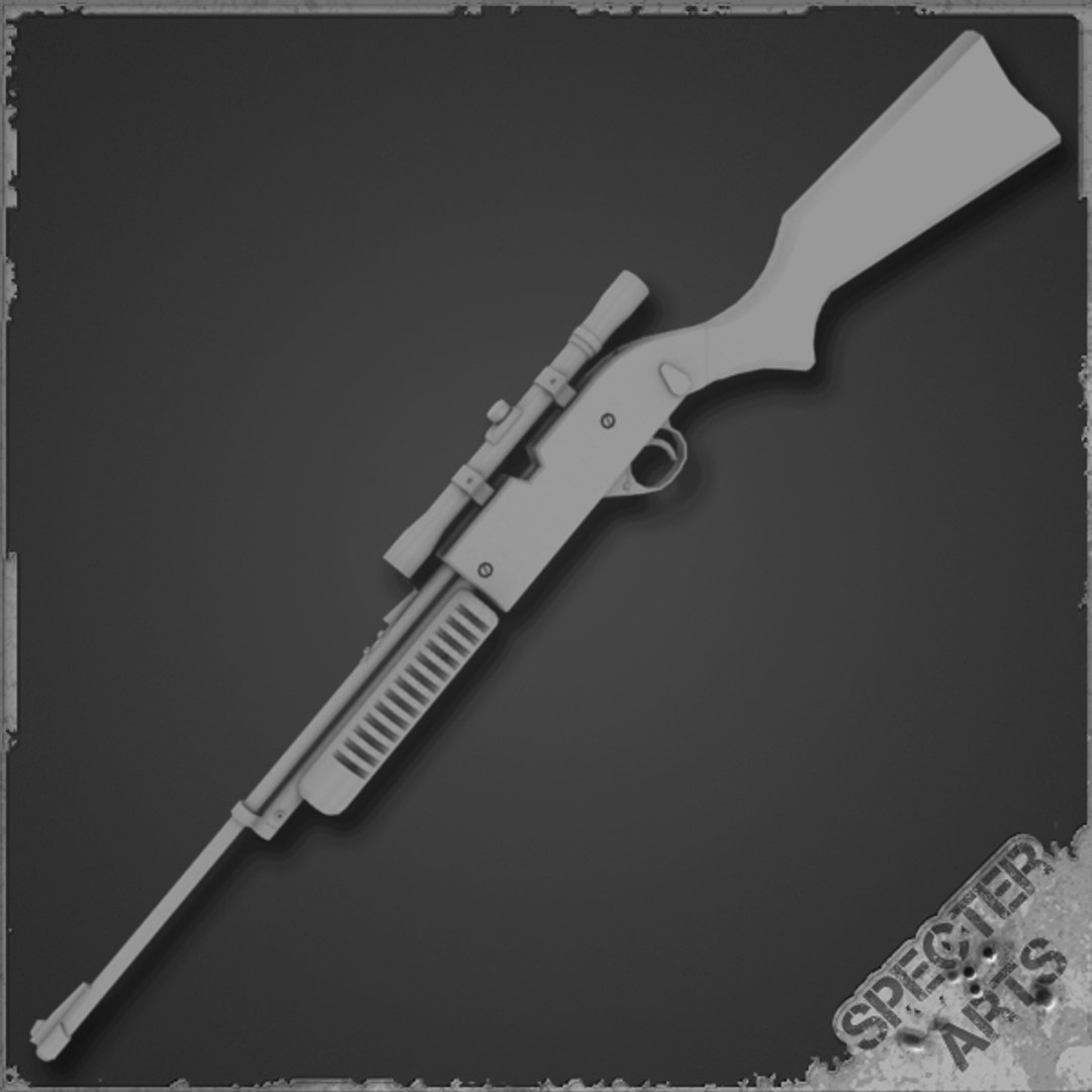 3d Model 177 Air Rifle Scope