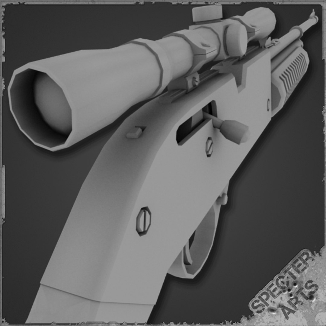 3d Model 177 Air Rifle Scope