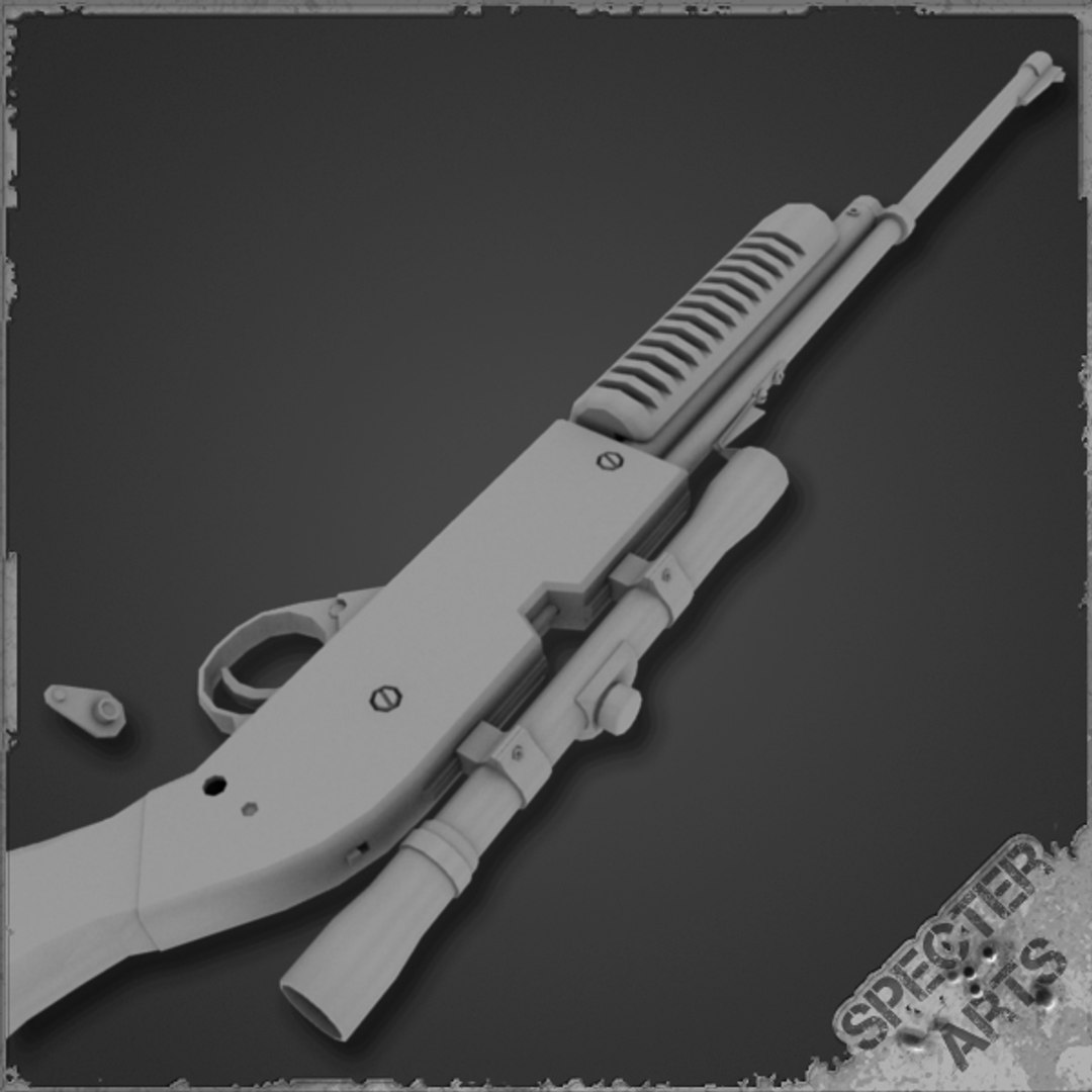 3d Model 177 Air Rifle Scope