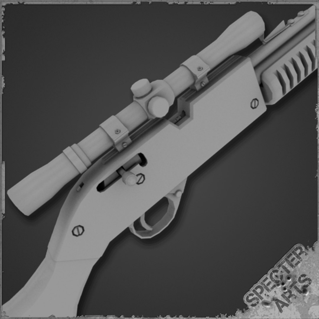 3d Model 177 Air Rifle Scope