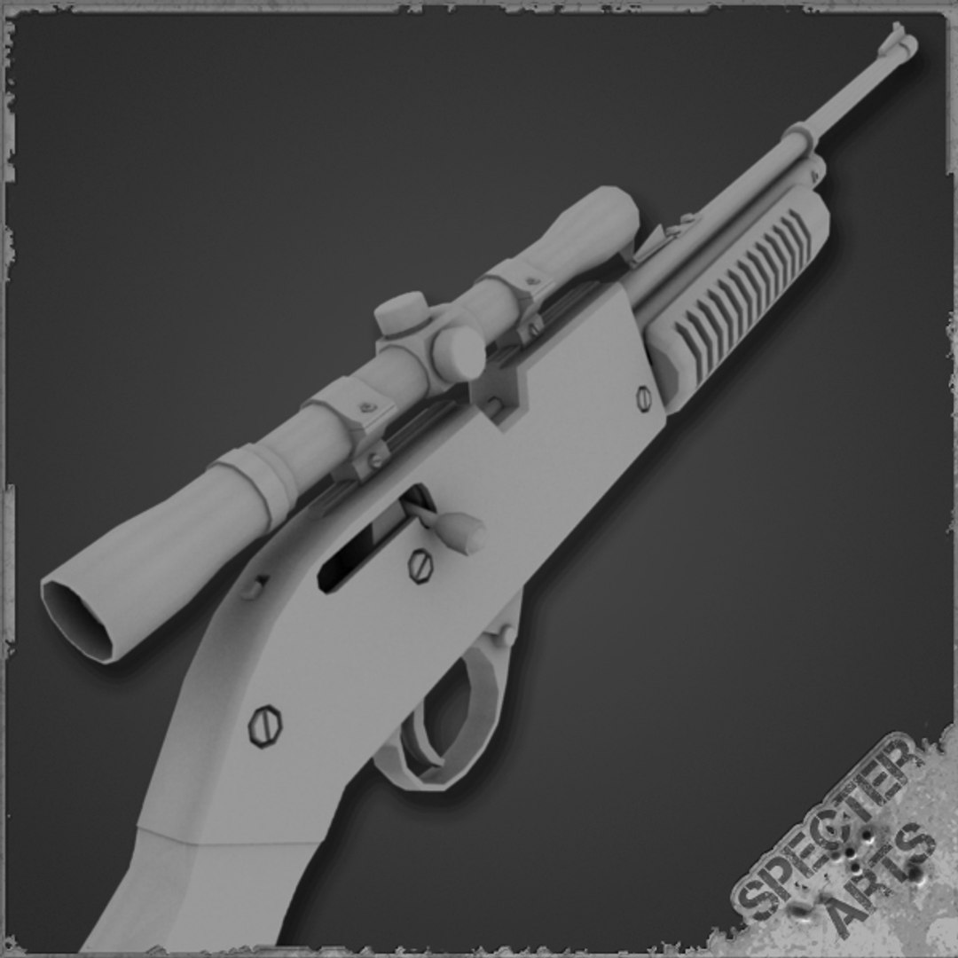 3d Model 177 Air Rifle Scope