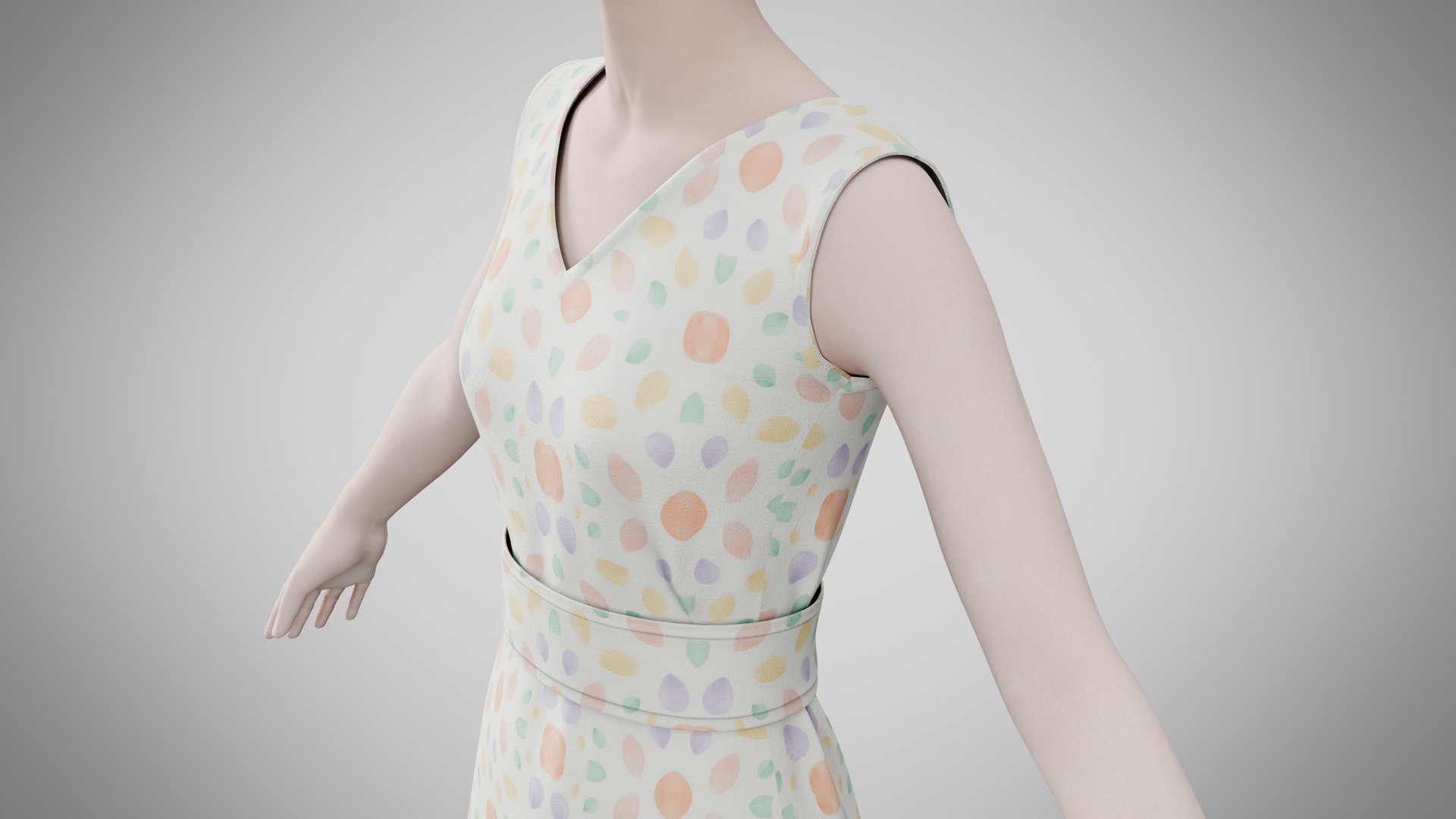 3D Dress 02 Pastel Petal Scatter Model - TurboSquid 2452766