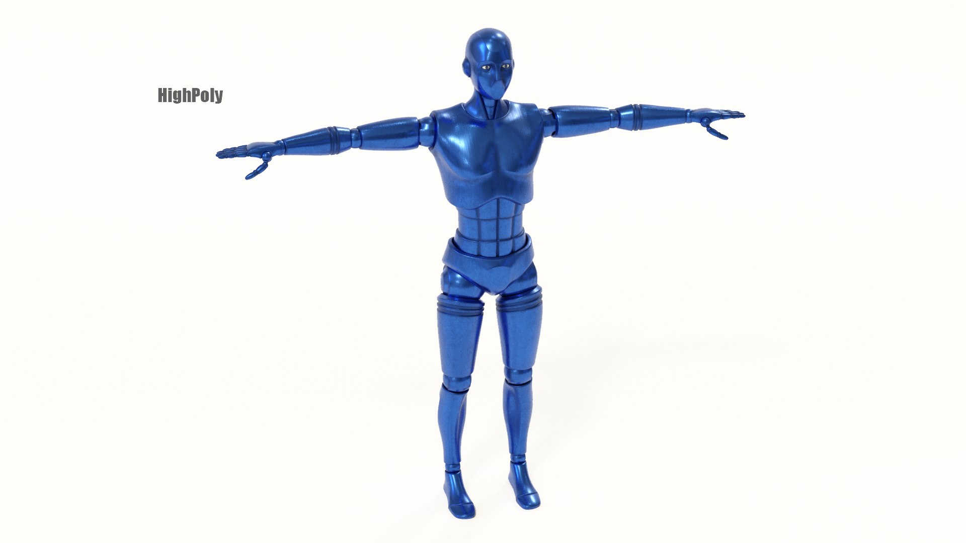 3D Blue Robot Man Model - TurboSquid 1831144